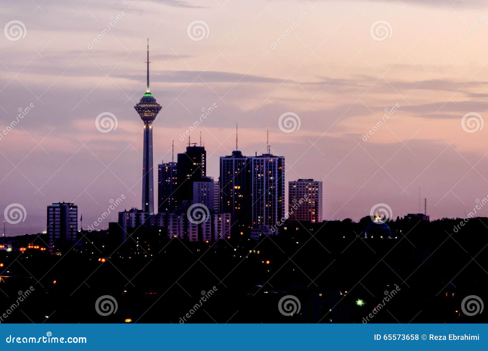 Tehran cityscape stock photo. Image of skyscraper, tehran - 65573658