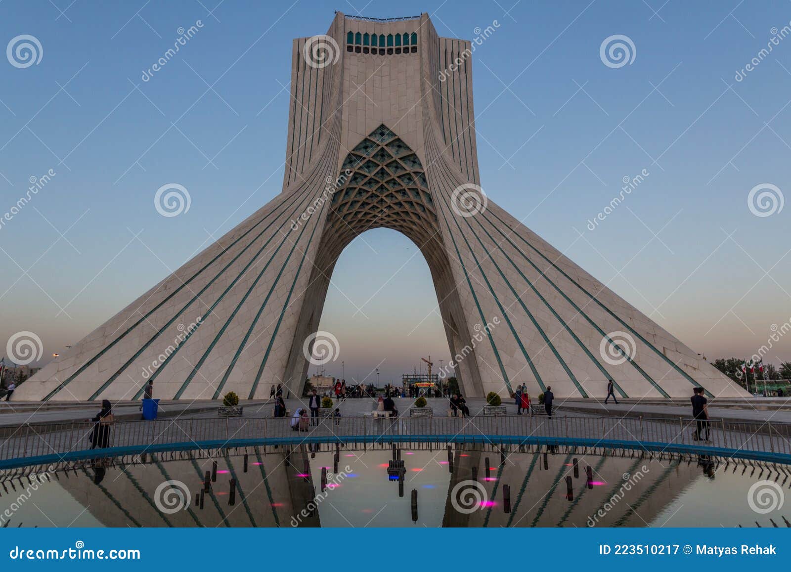 TEHRAN, IRAN - APRIL 2, 2018: Evening View of Azadi Tower Freedom Tower ...