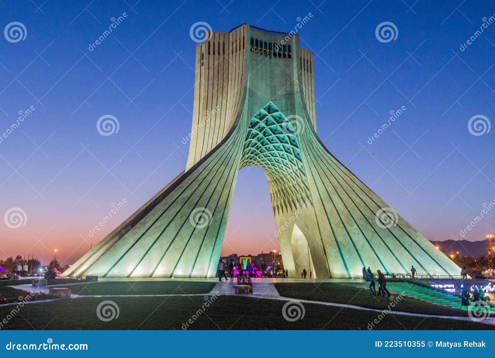 TEHRAN, IRAN - APRIL 2, 2018: Evening View of Azadi Tower Freedom Tower ... TEHRAN, IRAN - APRIL 2, 2018: Evening View of Azadi Tower Freedom Tower ...