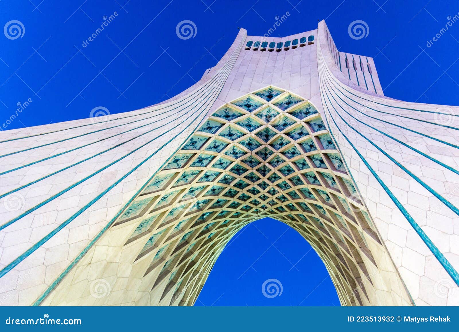 TEHRAN, IRAN - APRIL 2, 2018: Evening View of Azadi Tower in Tehr ...