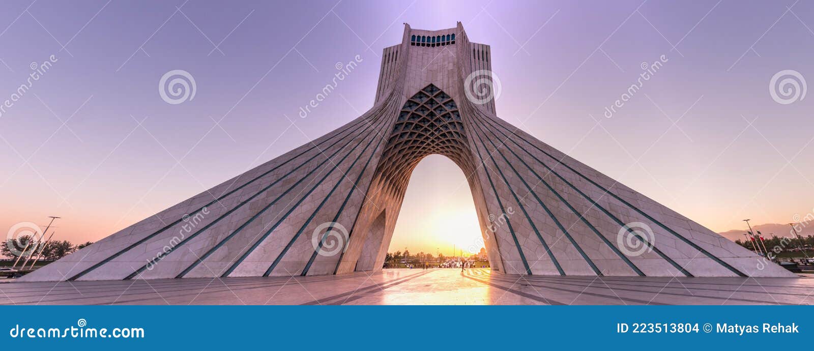 TEHRAN, IRAN - APRIL 2, 2018: Sunset View of Azadi Tower Freedom Tower ...
