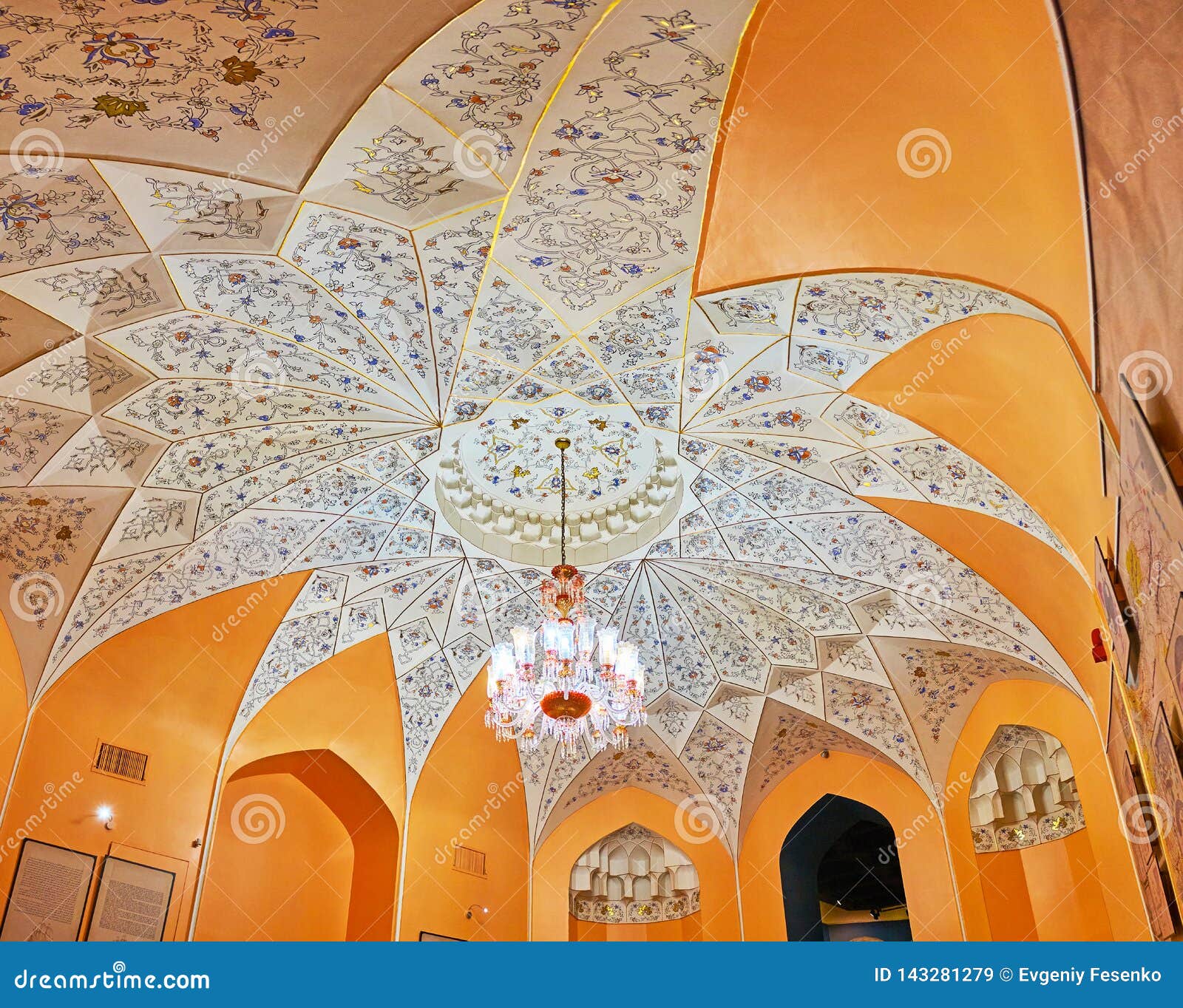 The Complex Ceiling in Hall of Malek Museum, Tehran, Iran Editorial ...