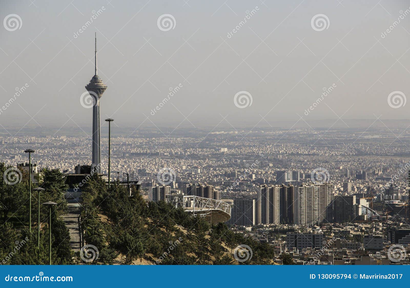 TEHRAN, IRAN- SEPTEMBER 17, 2018: Milad Tower with Panoramic Vie ...