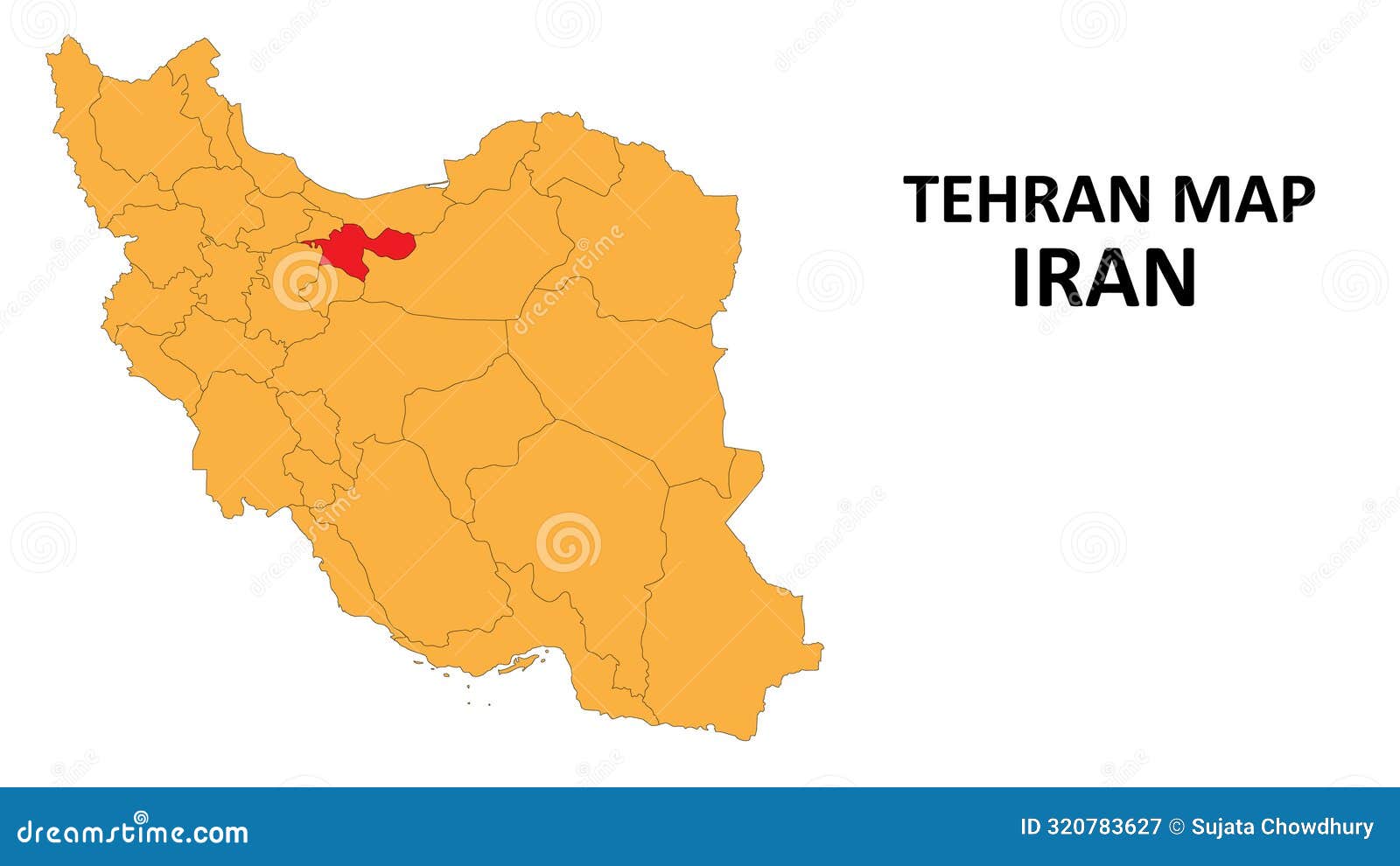 Tehran Map. Detailed Map Of Tehran City Poster With Streets. Dark ...