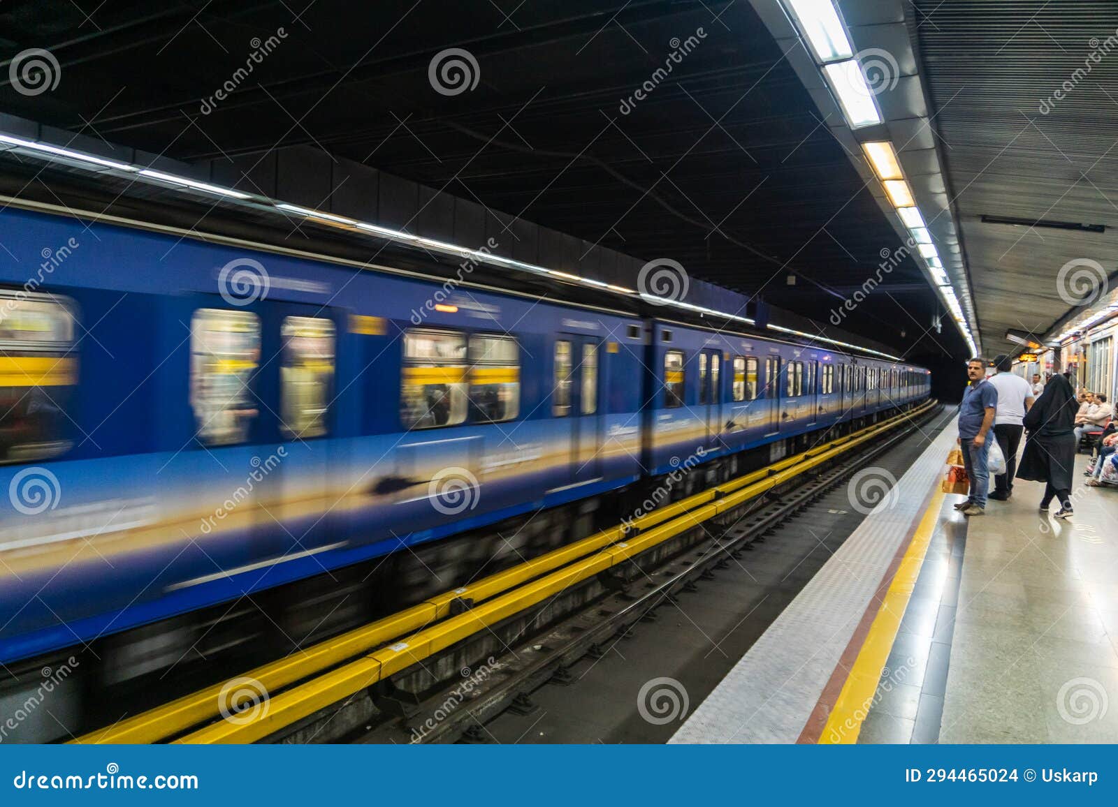Tehran Metro Station Platfrom and Train in Iran. Editorial Stock Image ...