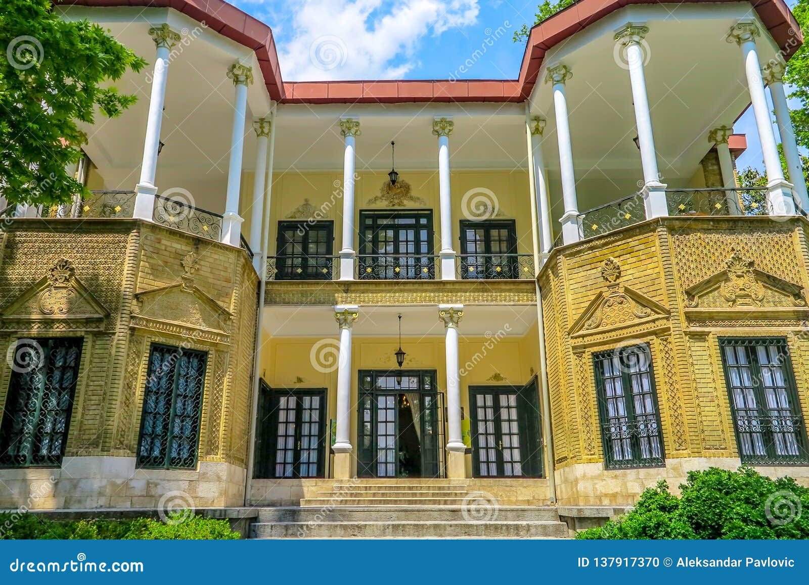 Tehran Niavaran Palace Complex 04 Stock Photo - Image of front ...