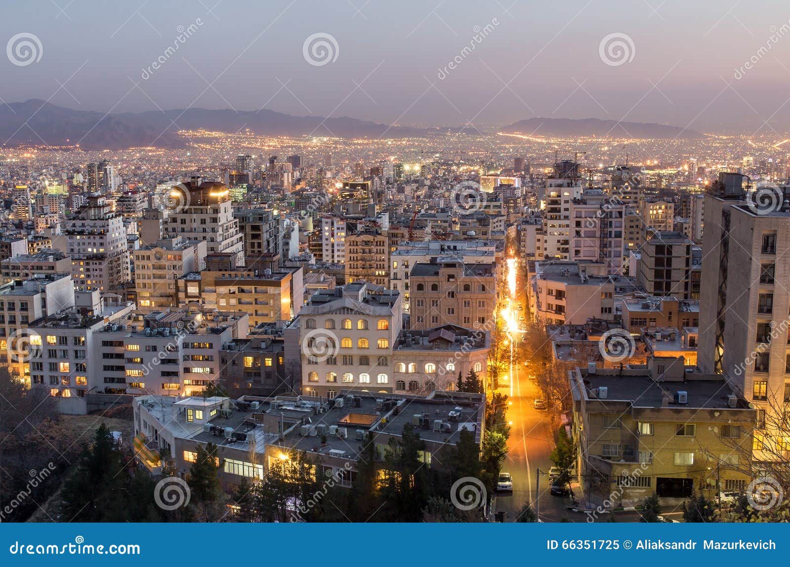 Tehran at night, Tehran stock image. Image of city, downtown - 66351725