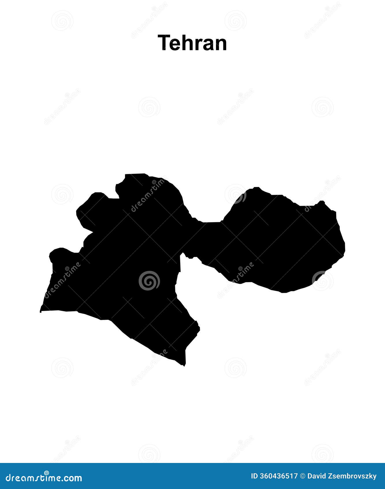 Tehran Map. Detailed Map Of Tehran City Poster With Streets. Dark ...