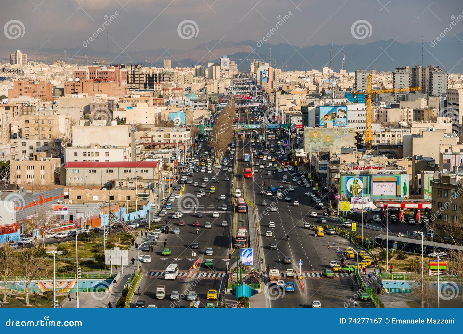 Tehran skyline of the city editorial photography. Image of skyline ...