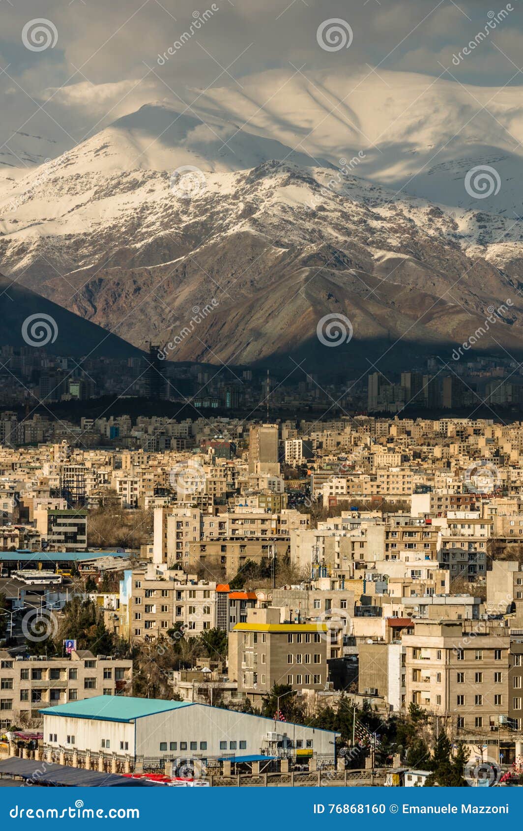 Tehran skyline of the city stock photo. Image of buildings - 76868160