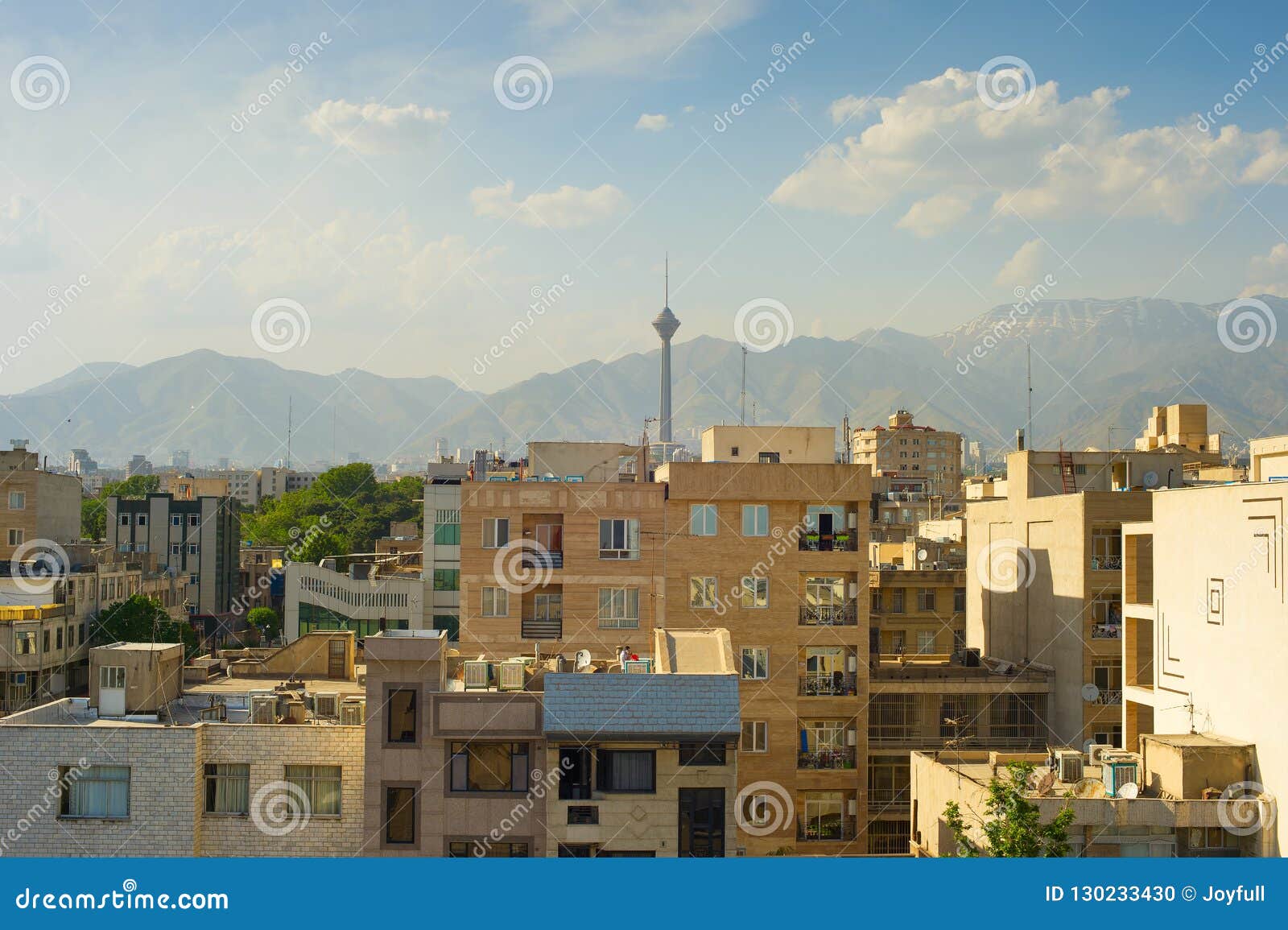 Tehran Skyline with Milad Tower Editorial Image - Image of downtown ...