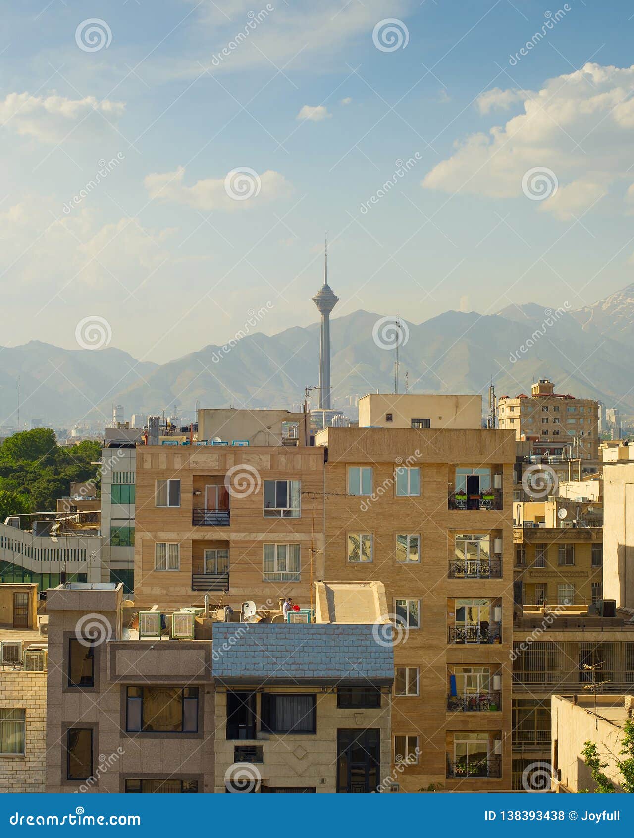 Tehran Skyline Seen From Milad Tower, Also Known As Tehran Tower, In ...