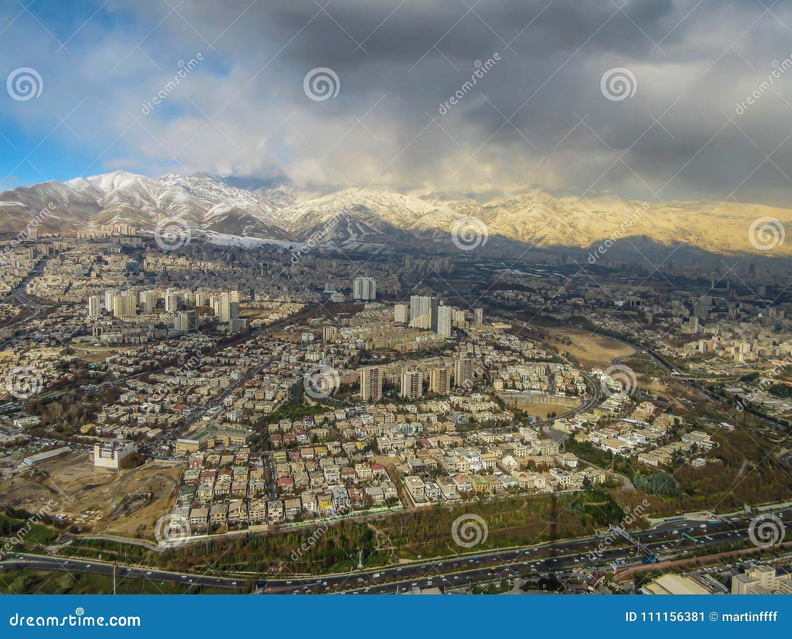 Tehran Skyline Seen from Milad Tower, Also Known As Tehran Tower, in ...