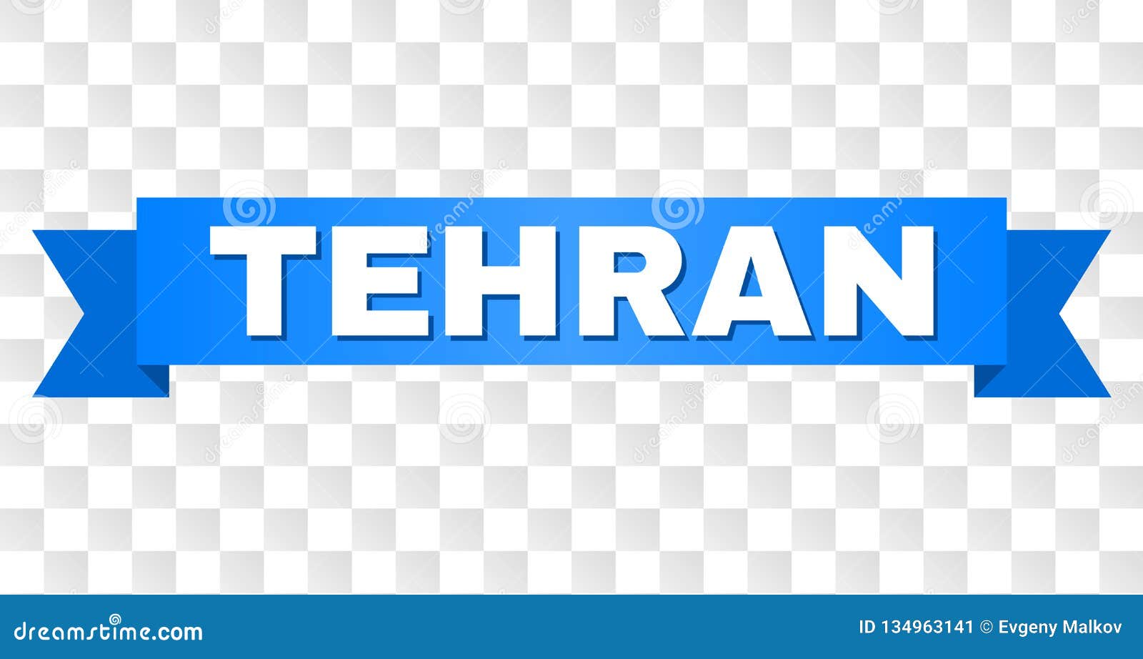 Blue Tape with TEHRAN Caption Stock Vector - Illustration of tape ...