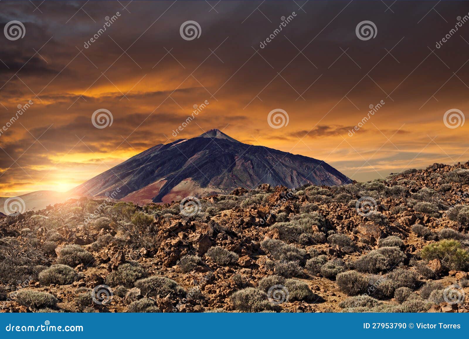 Teide Mountain At Sunset Stock Photo | CartoonDealer.com #27953790