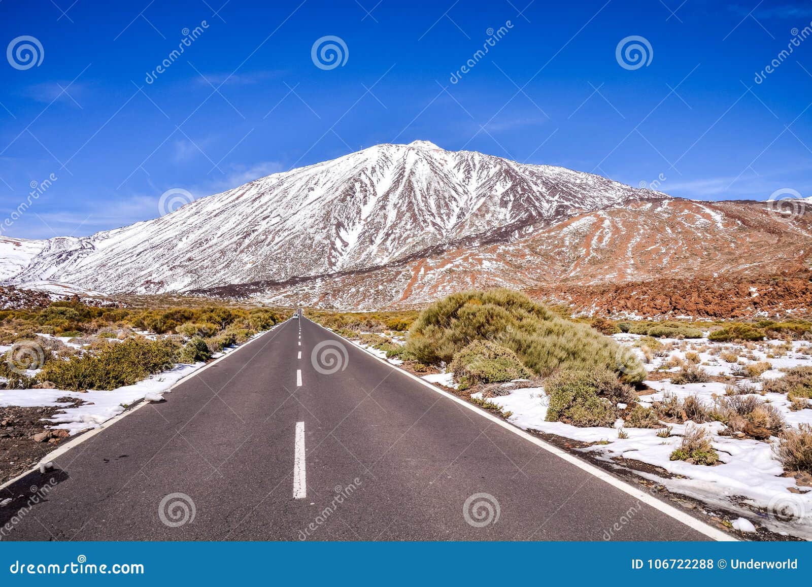 Teide nevado del montaje foto de archivo. Imagen de parque - 106722288
