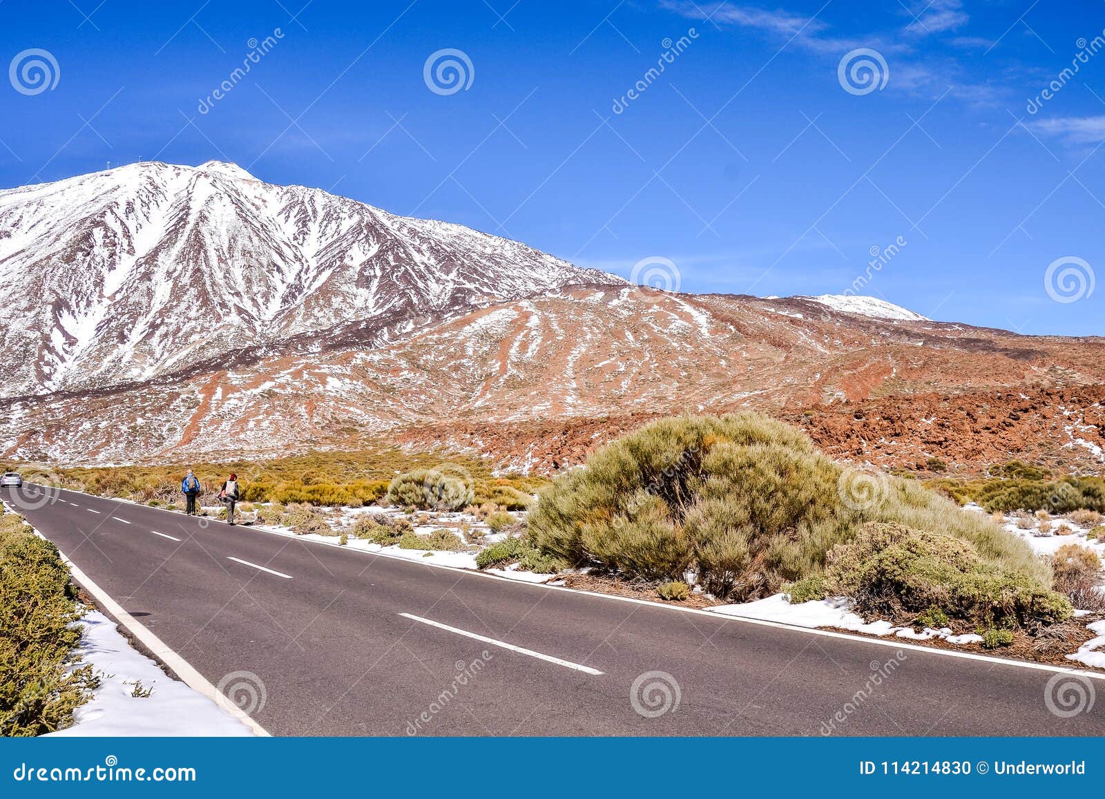 Teide nevado del montaje foto de archivo. Imagen de alto - 114214830