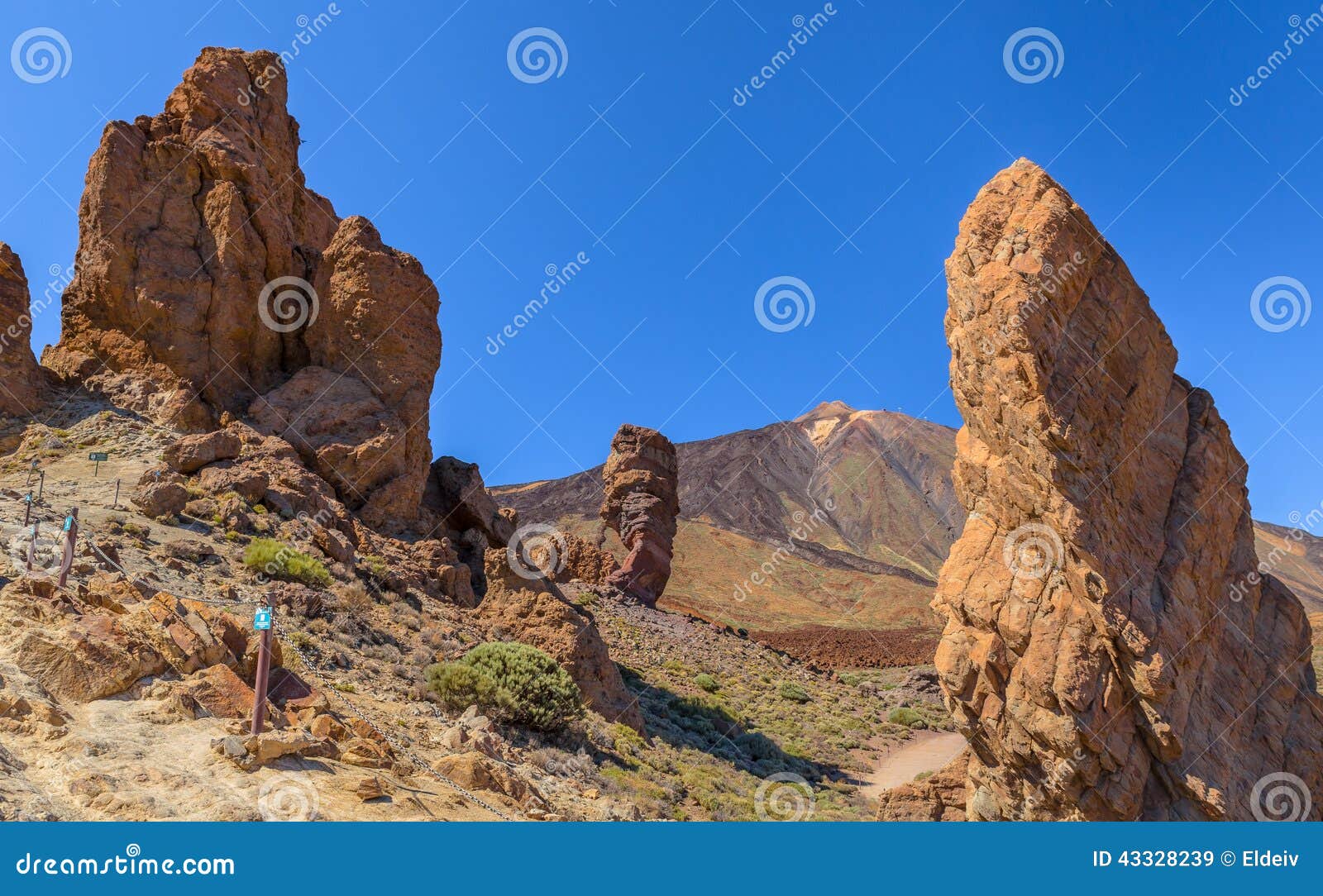 Teide between Roques stock image. Image of hill, landscape - 43328239