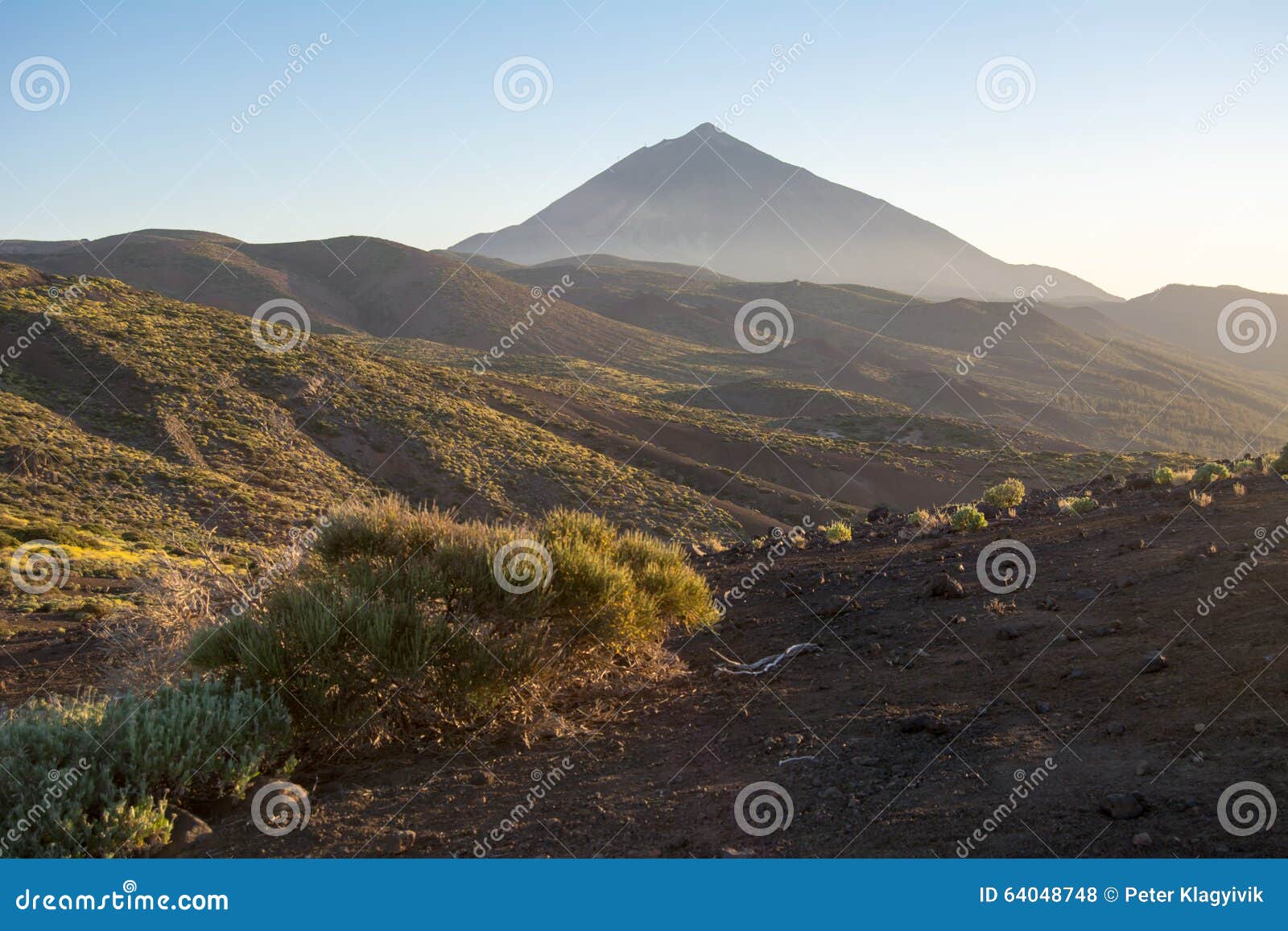 Teide in sunset stock photo. Image of peak, environment - 64048748