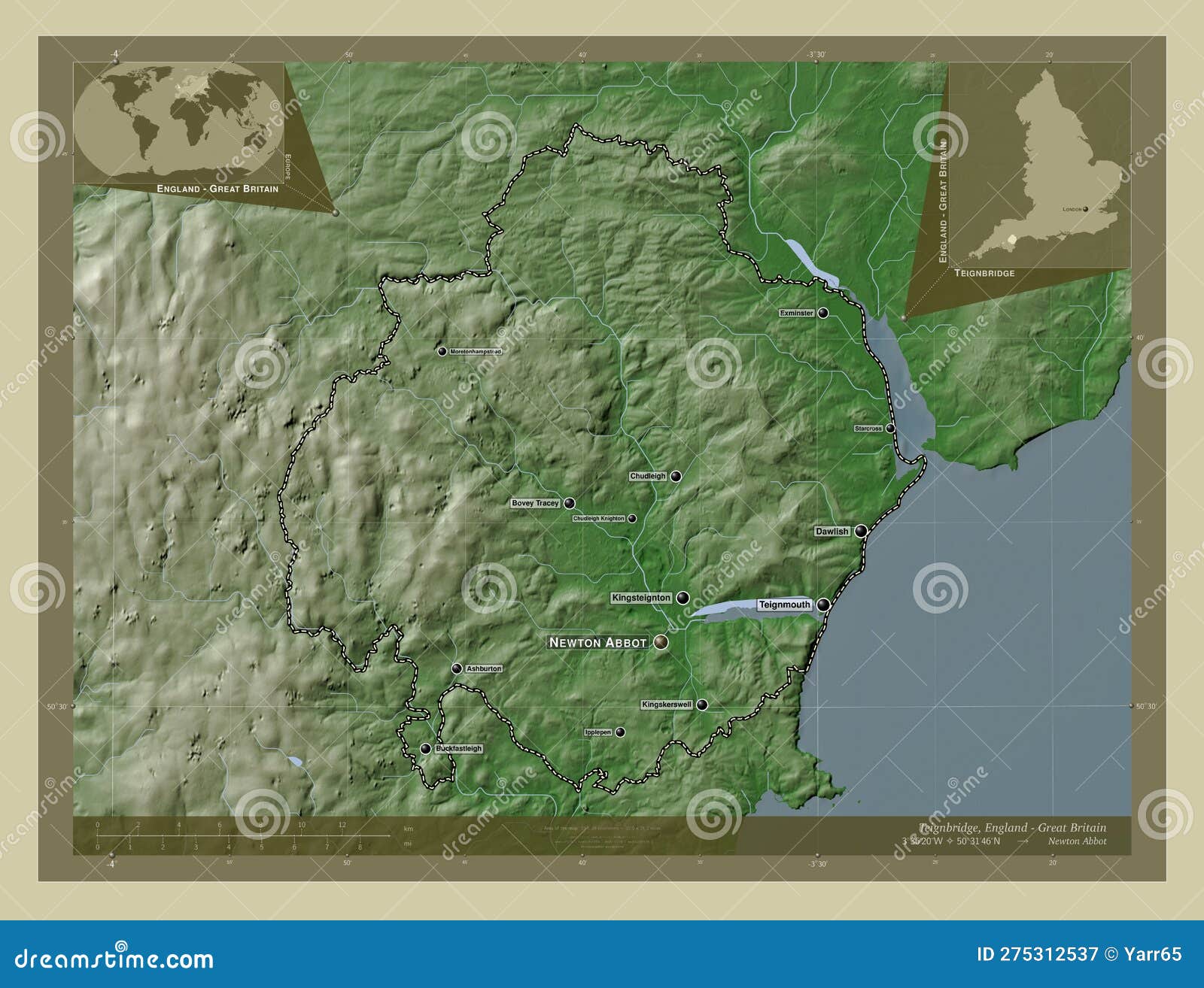 Teignbridge, England - Great Britain. Wiki. Labelled Points of C Stock ...