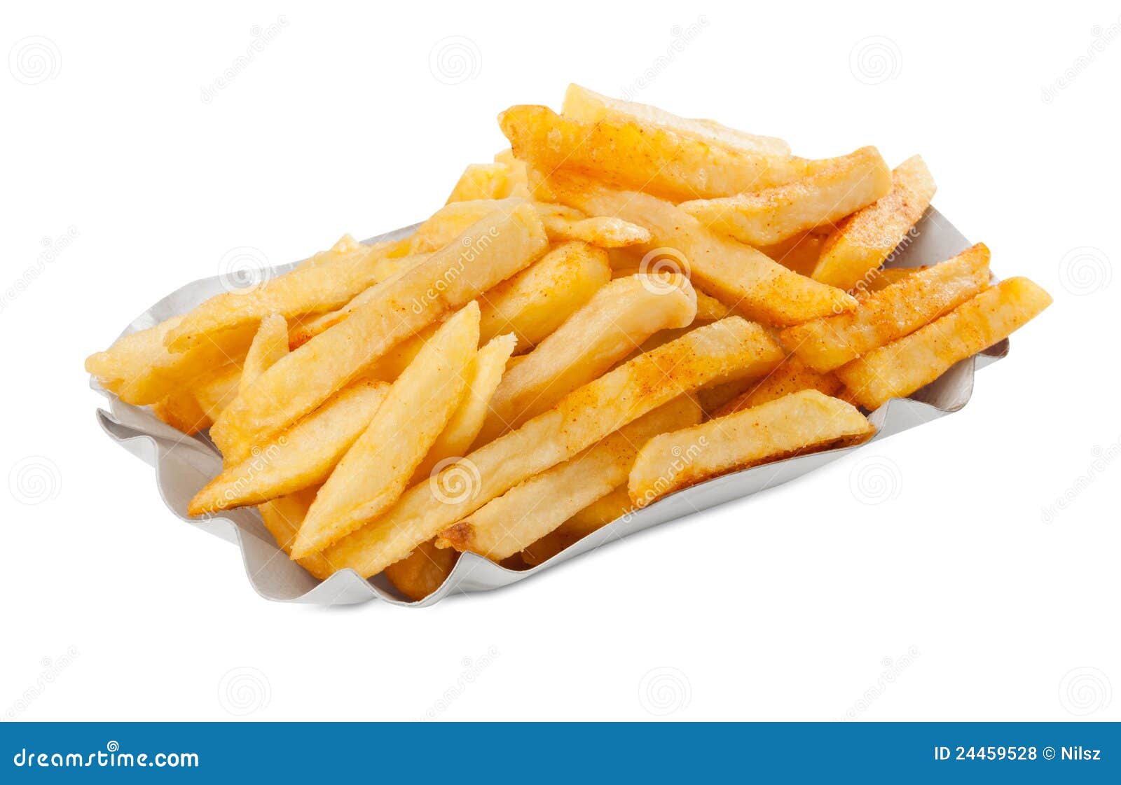 Teil Pommes-Frites stockfoto. Bild von französisch, mitnehmer - 24459528