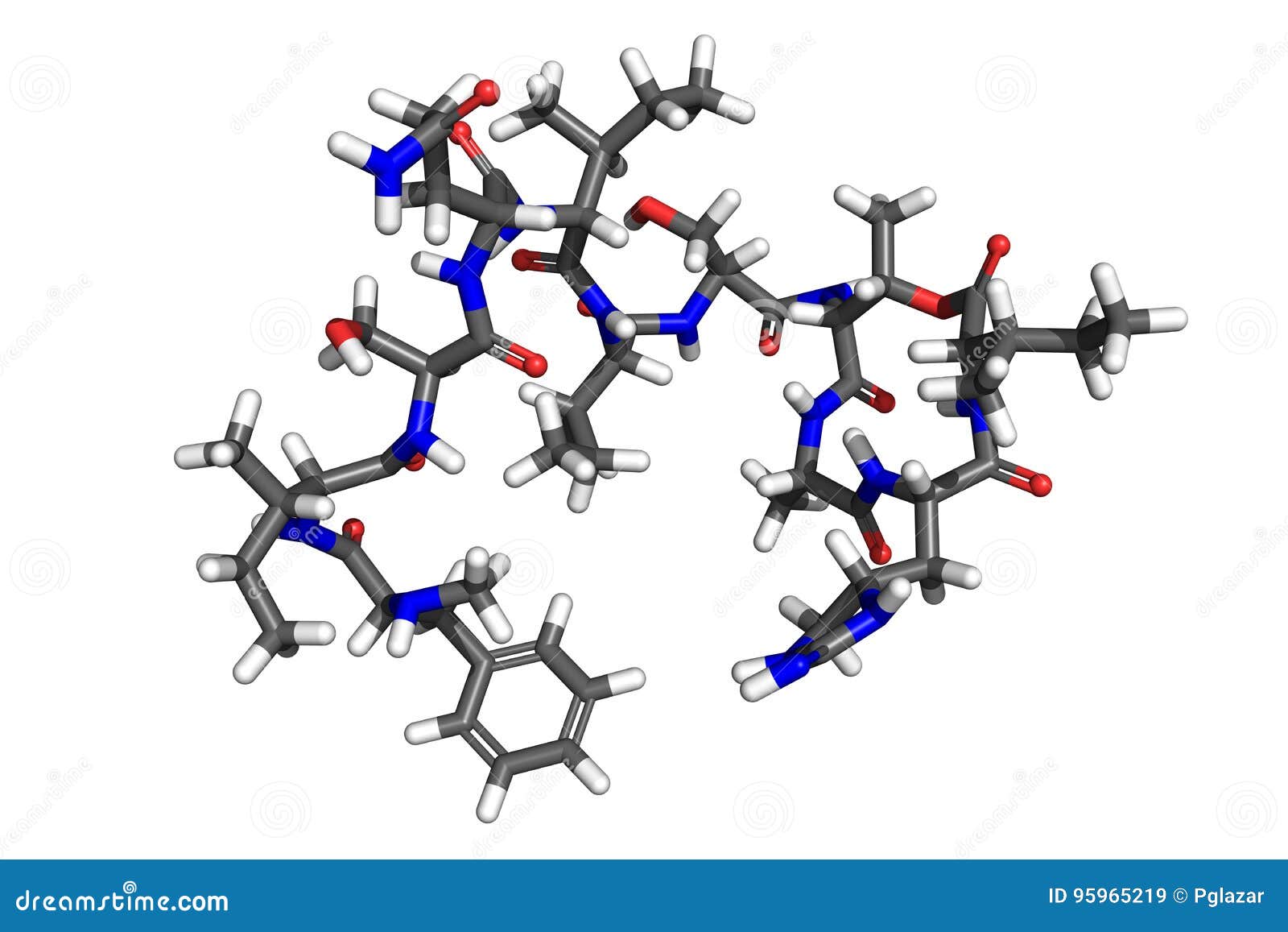 Teixobactin model stock illustration. Illustration of immune - 95965219