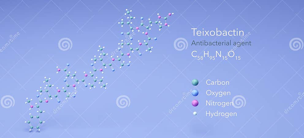 Teixobactin Molecule, Molecular Structures, Antibacterial Agent, 3d ...