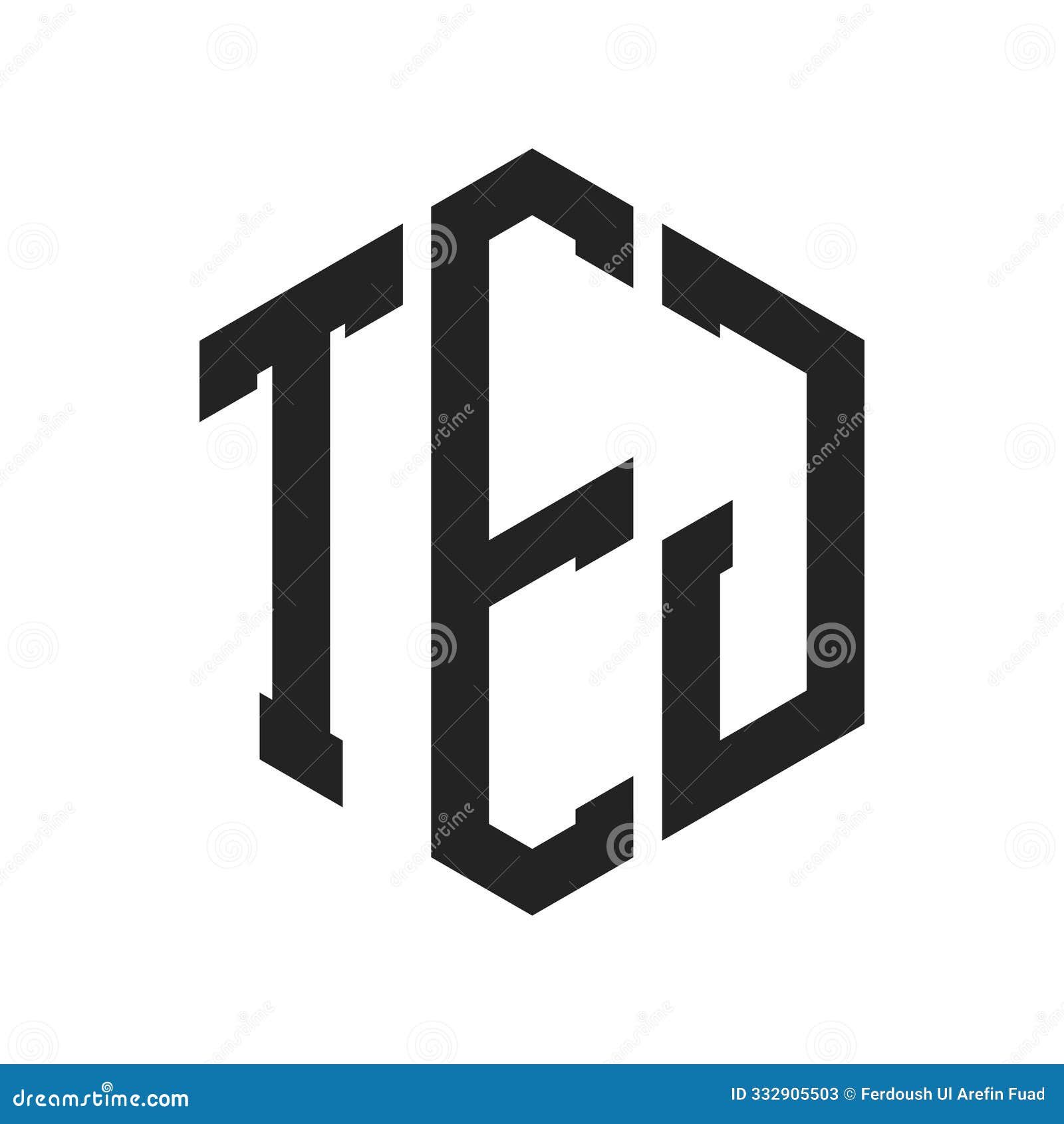 TEJ Logo Design. Initial Letter TEJ Monogram Logo Using Hexagon Shape Stock Illustration ...