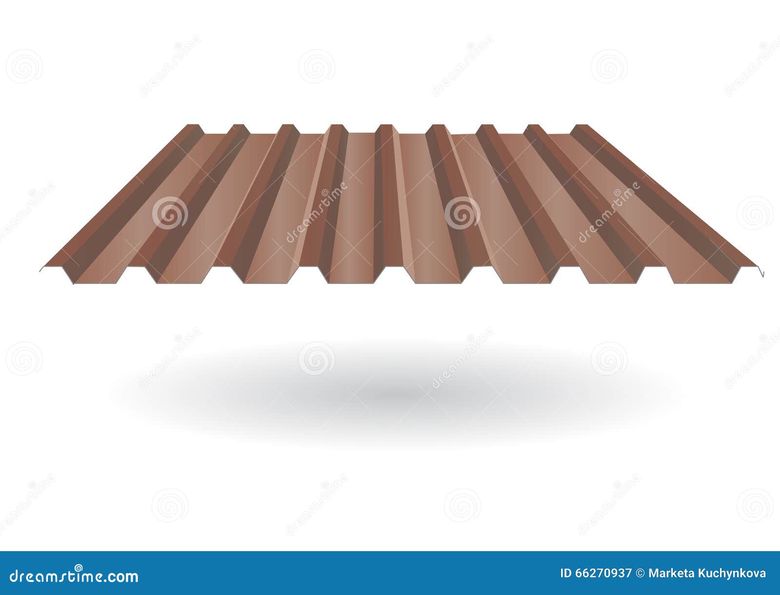 Teja de tejado acanalada ilustración del vector. Ilustración de detalle ...