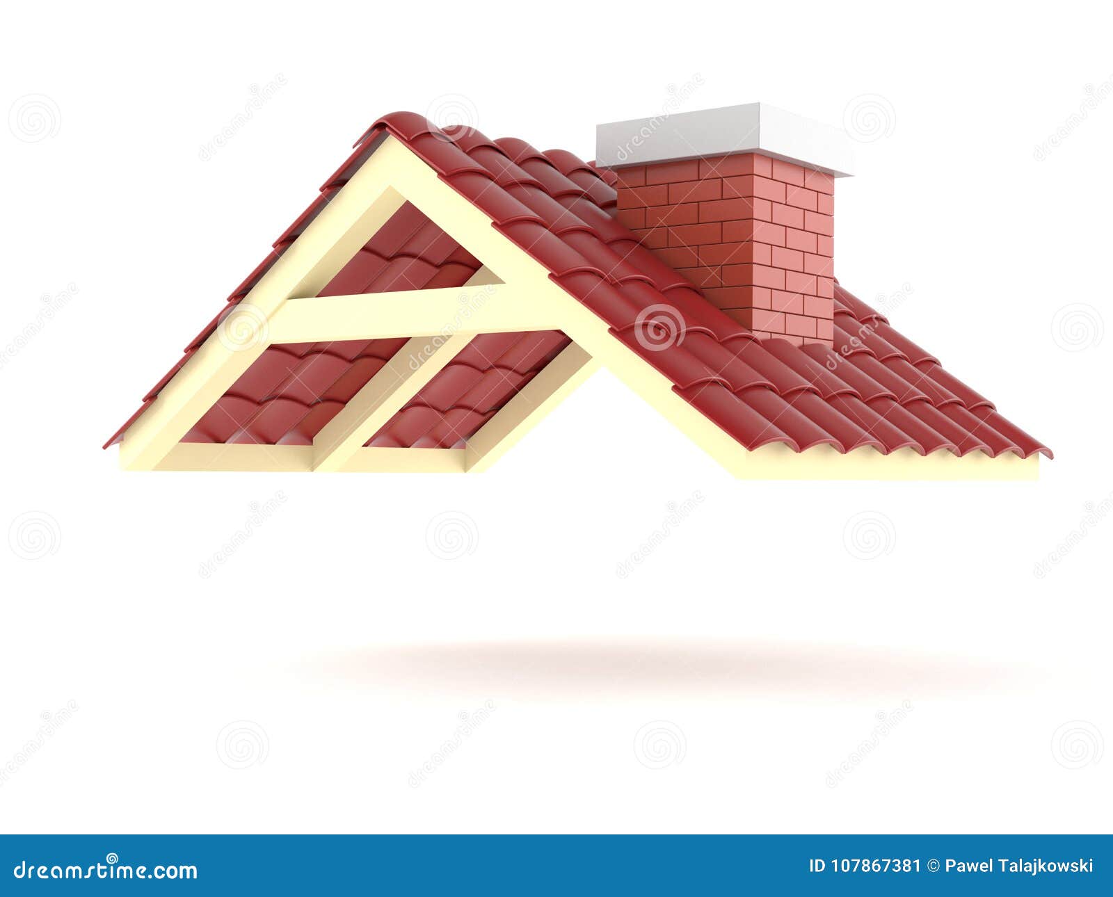 Tejado stock de ilustración. Ilustración de fondo, blanco - 107867381