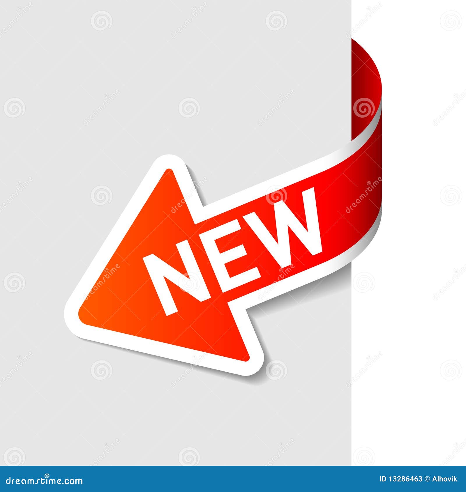 Teken Nieuw Op De Pijl. Vector. Vector Illustratie - Illustration of ...