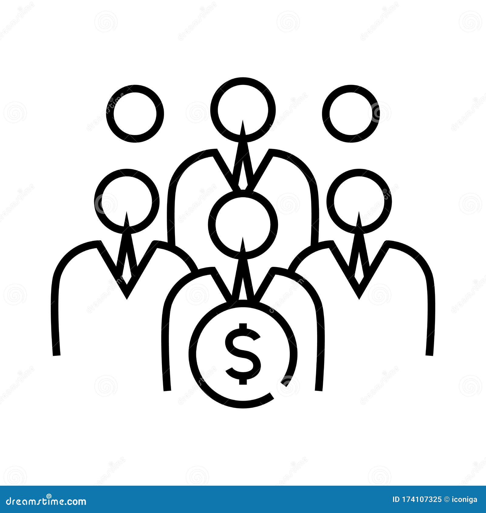 Teken Omtrek Vectorafbeelding Lineair Symbool Van Het Concept ...