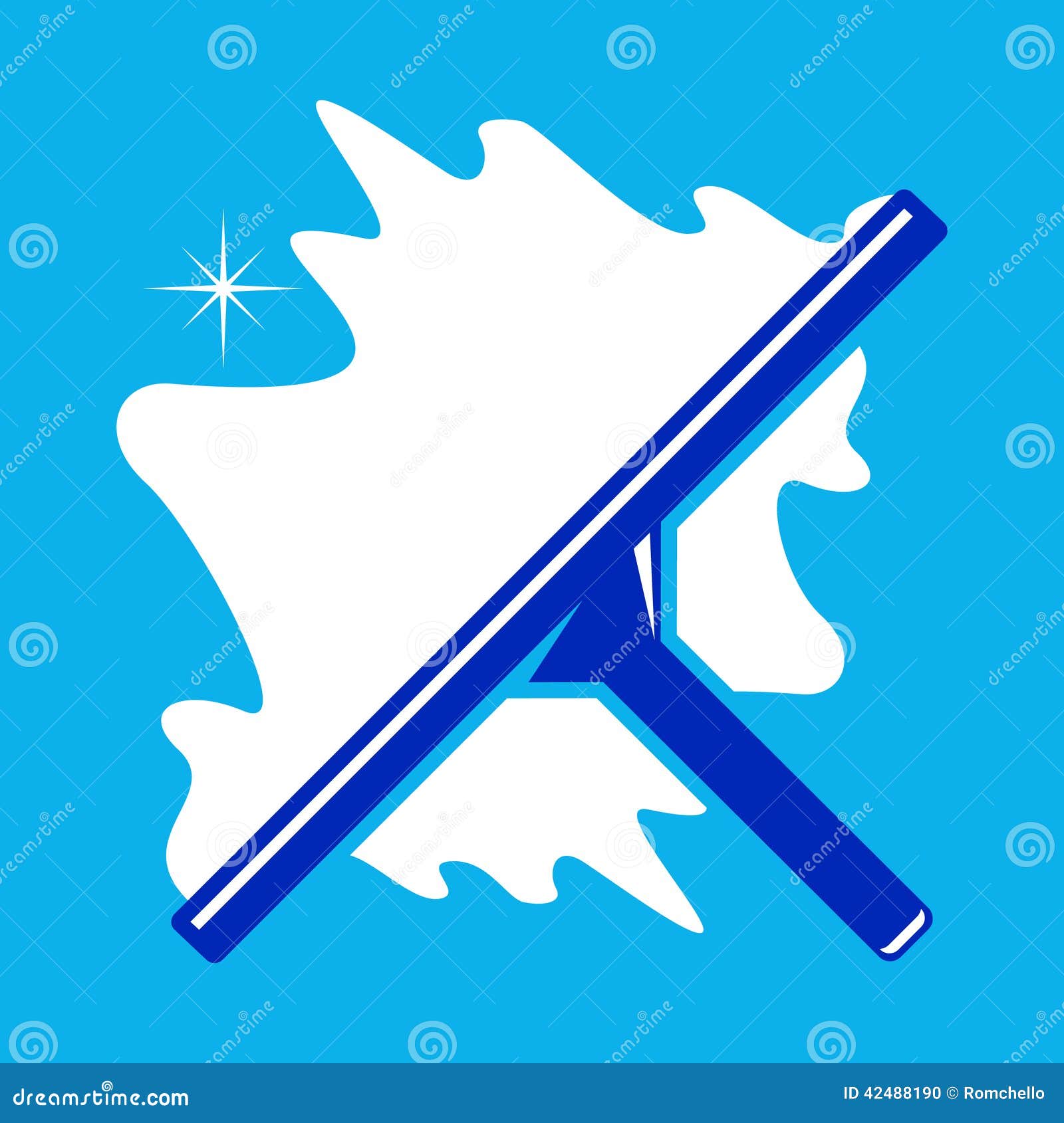 Teken Van Borstel Het Schoonmakende Vensters Stock Illustratie ...