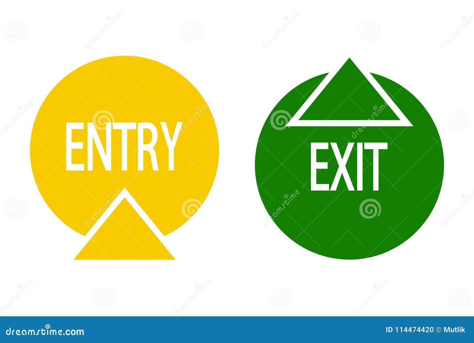 Teken Van Ingang En Uitgang Vector Illustratie - Illustration of ...