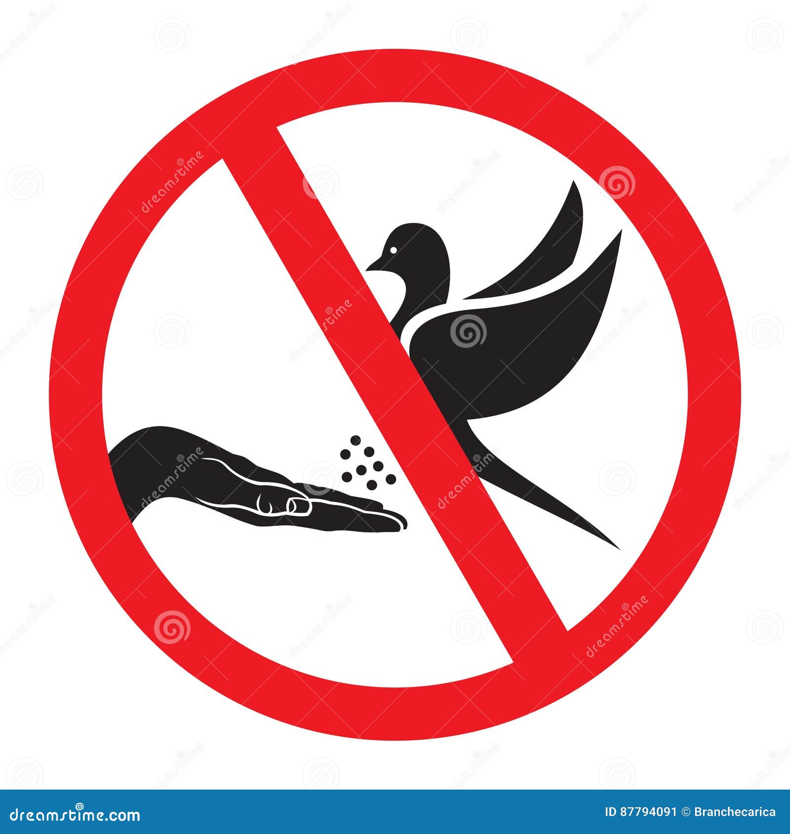 Teken van verboden vector illustratie. Illustration of cirkel - 87794091