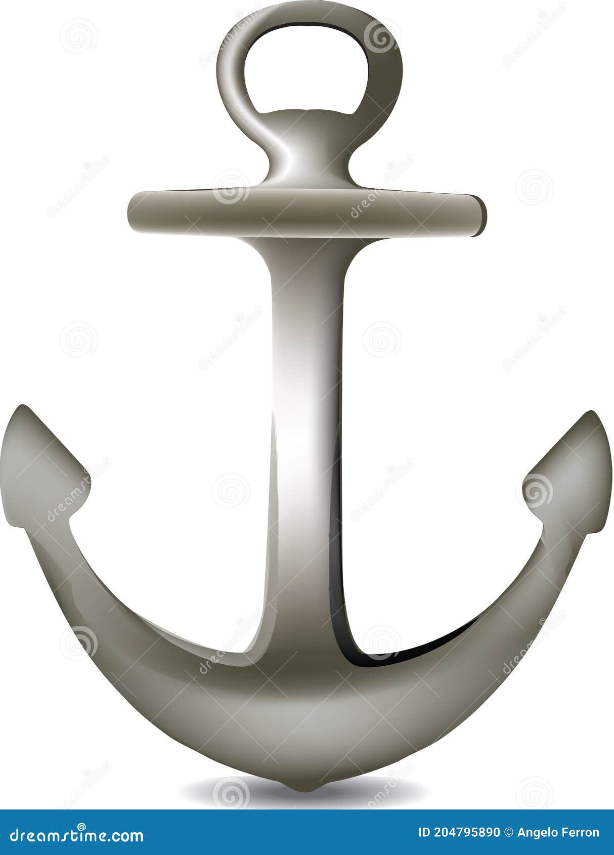 Tekening Van Ankertekening Van Anker Vanaf Boot Als Symbool Vector ...