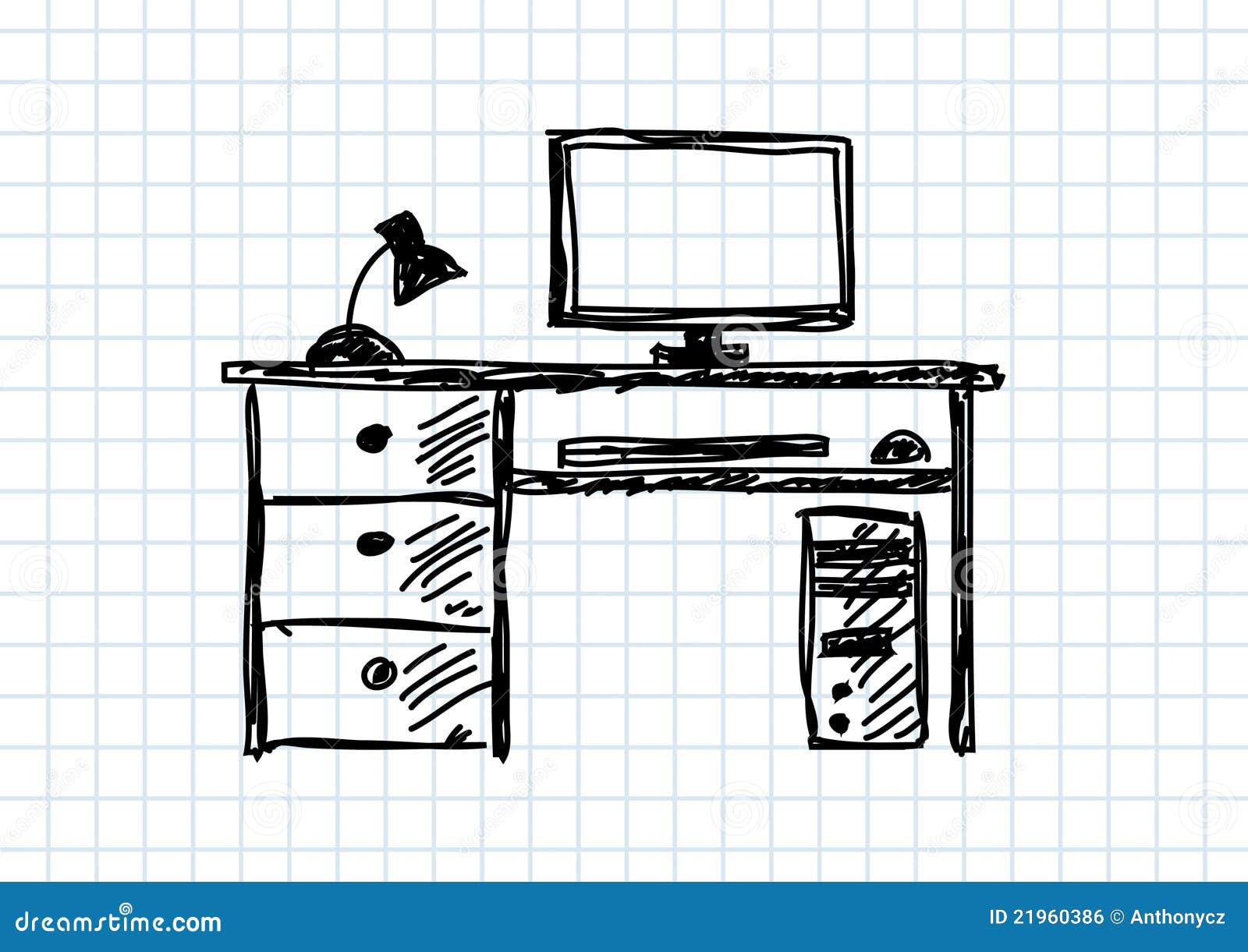 Tekening van computer vector illustratie. Illustratie bestaande uit ...