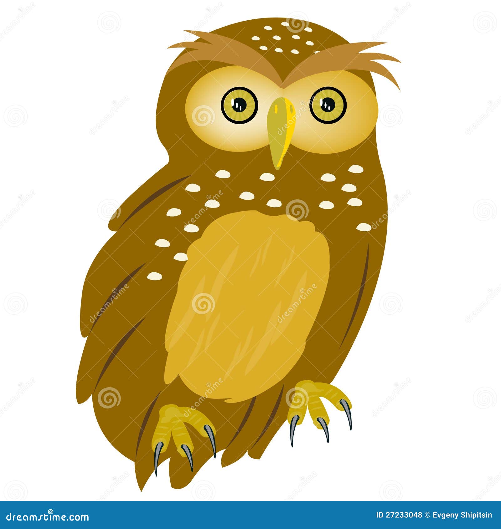 Tekening Van De Uil Op Witte Achtergrond Vector Illustratie ...
