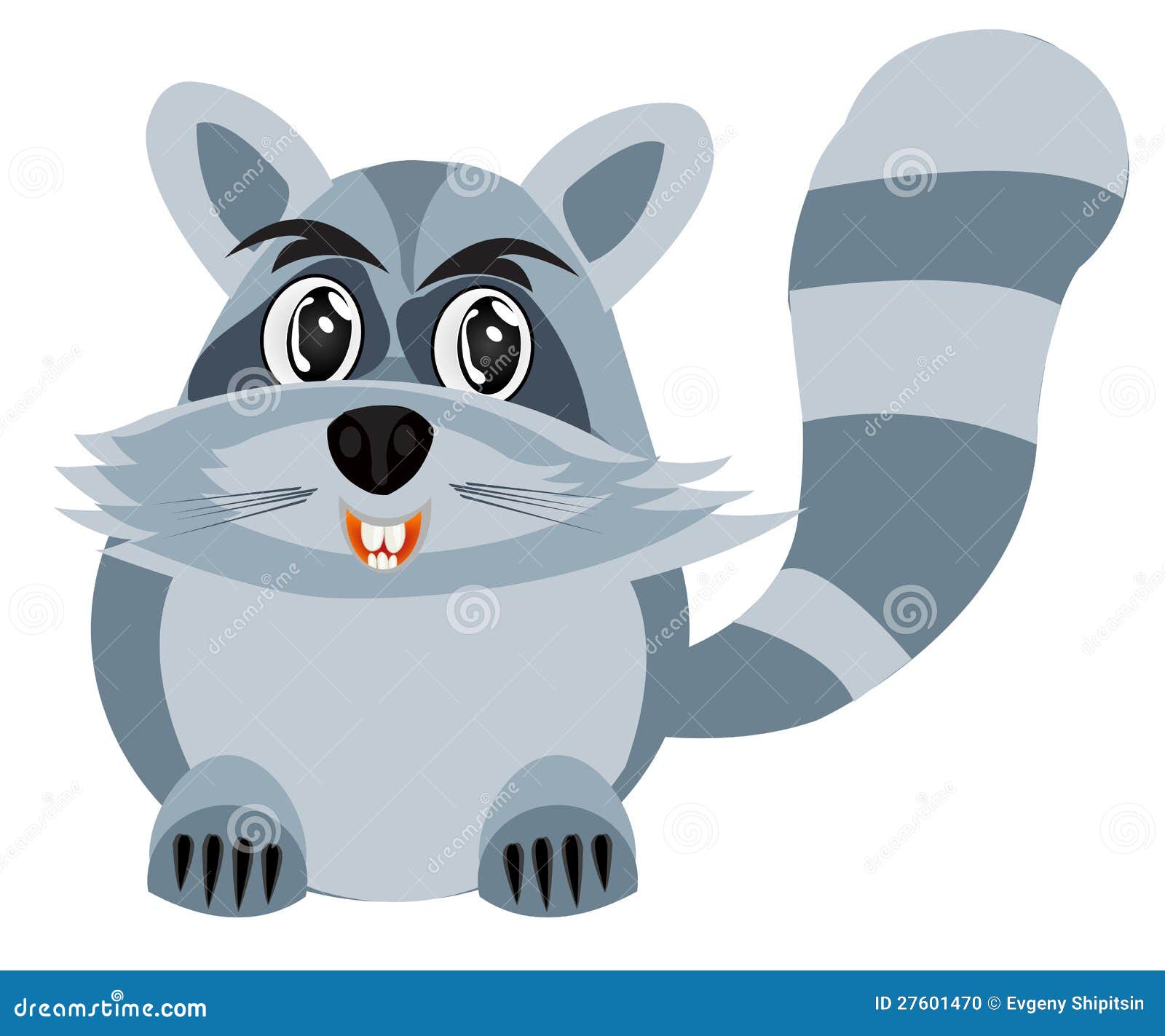 Tekening Van De Wasbeer Op Witte Achtergrond Vector Illustratie ...