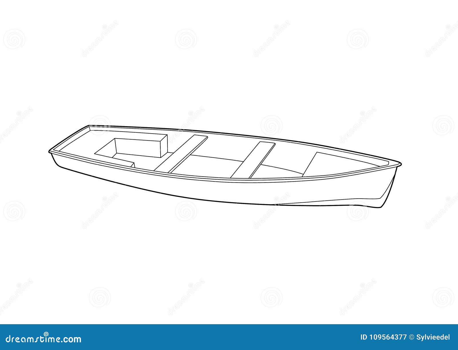 Tekening Van Een Vissers` S Boot Vector Illustratie - Illustration of ...