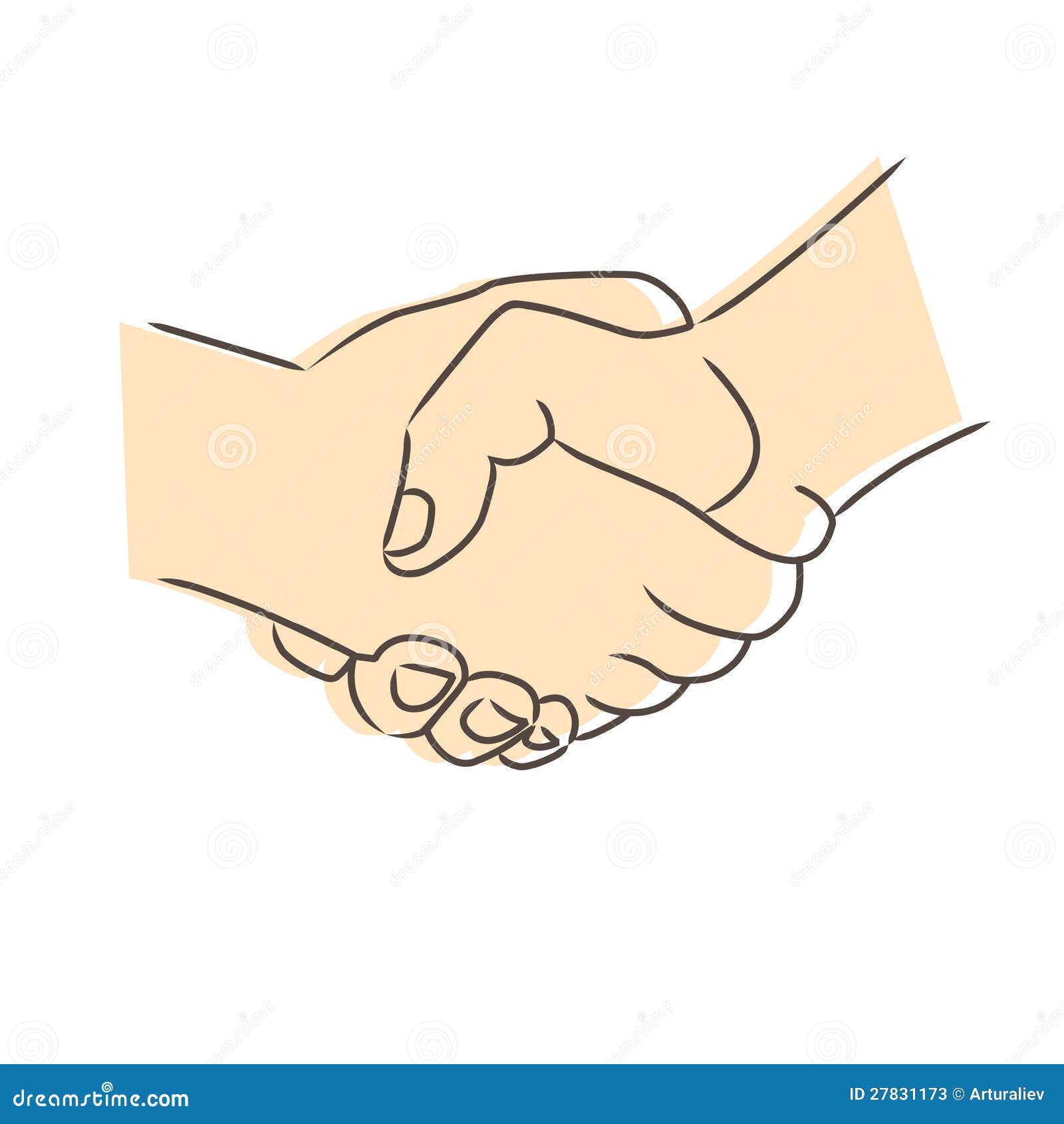 Tekening Van Handdruk Stock Foto's - Afbeelding: 27831173