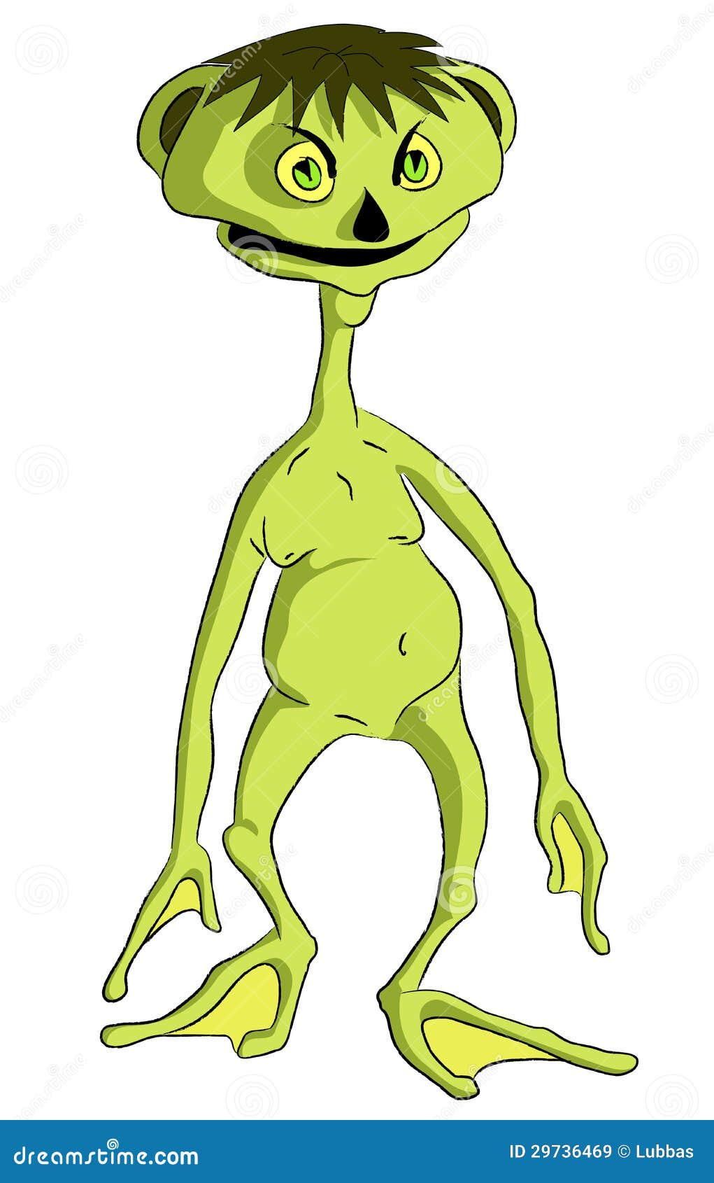 Groen Monster Van Het Moeras Vector Illustratie - Illustration of ...