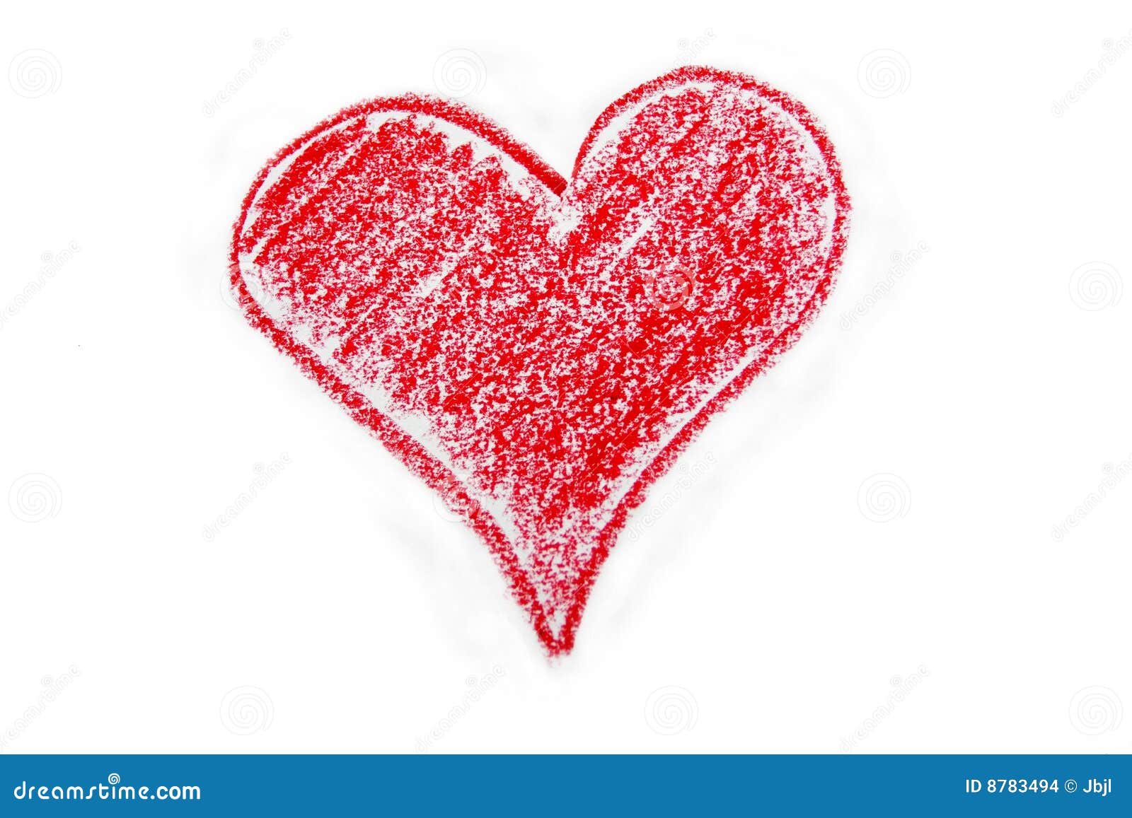 Tekening van rood hart stock illustratie. Illustration of symbool - 8783494