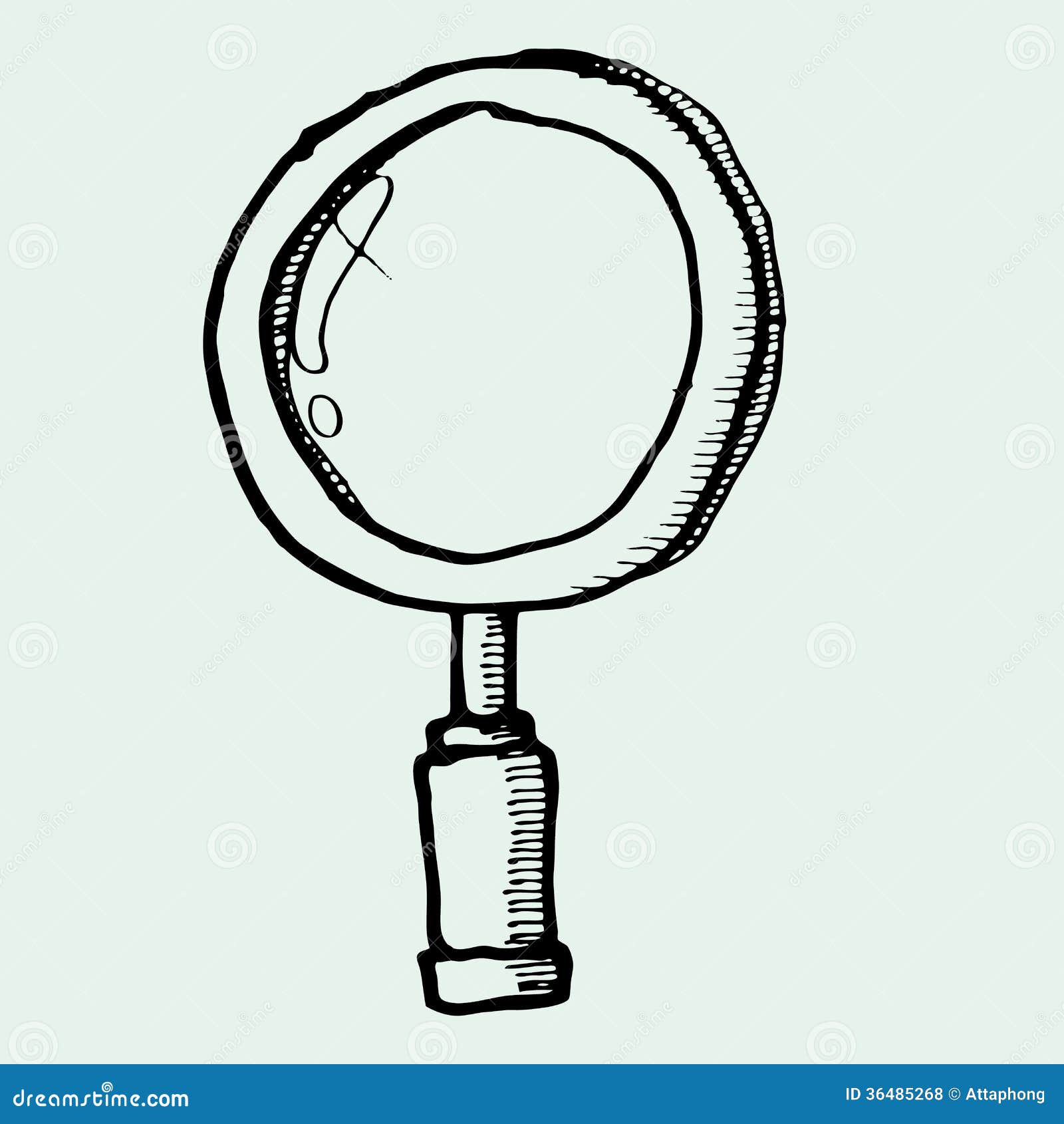 Tekening Van Vergrootglasvector Vector Illustratie - Illustration of ...