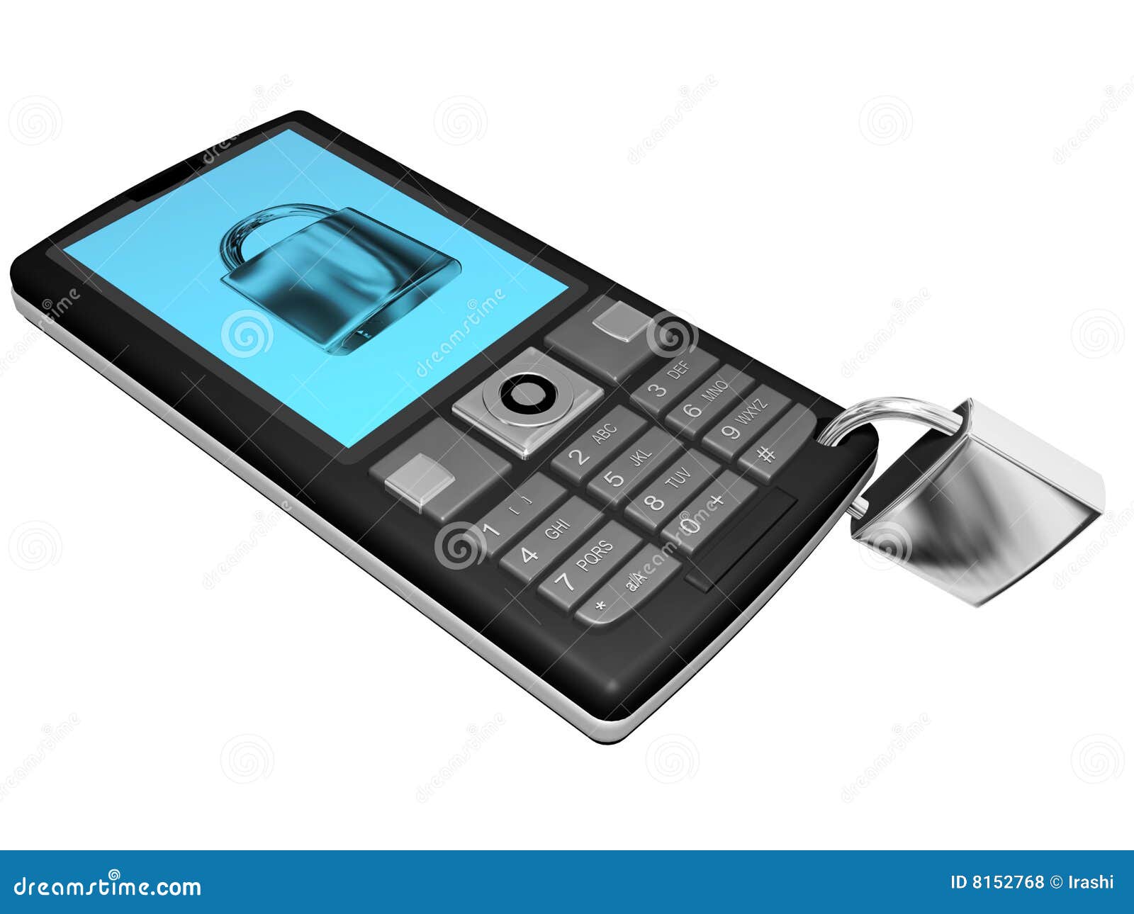 Teléfono bloqueado stock de ilustración. Ilustración de pantalla - 8152768