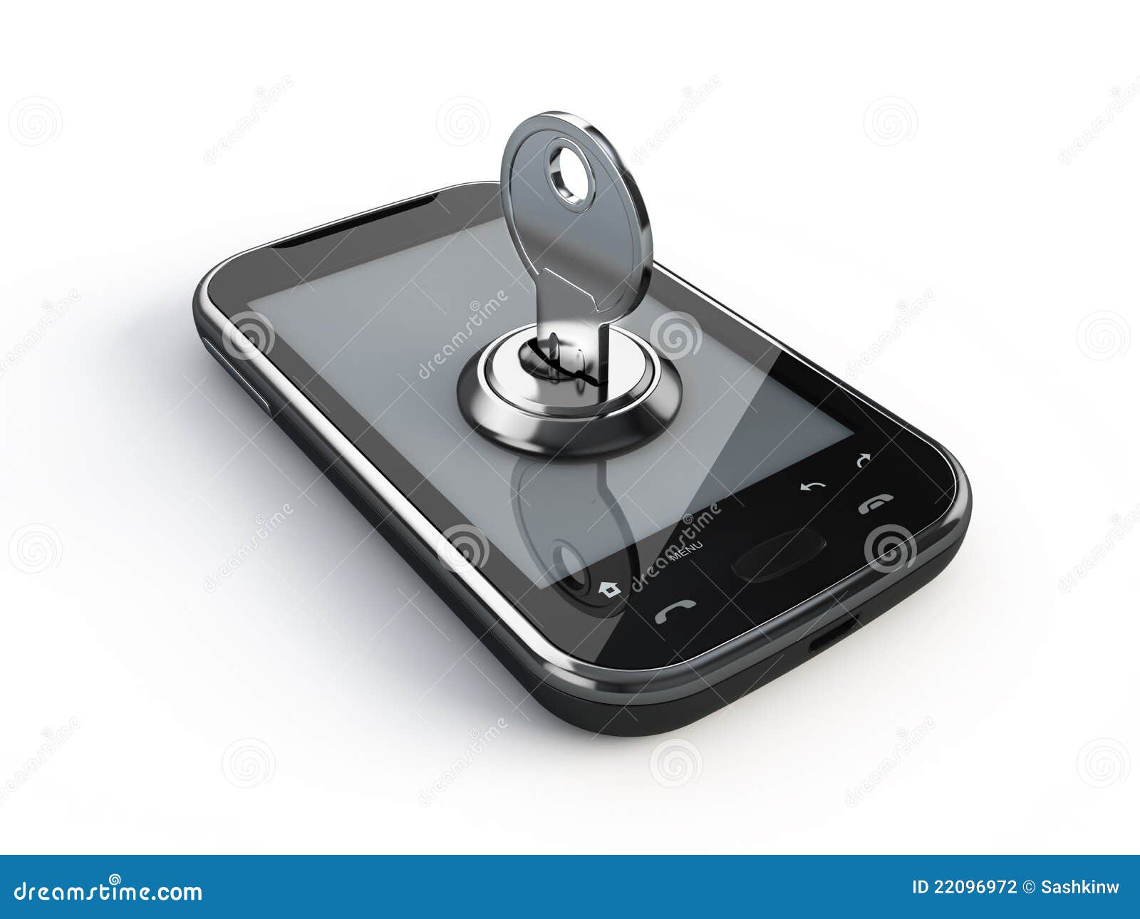 Teléfono con clave stock de ilustración. Ilustración de teléfono - 22096972