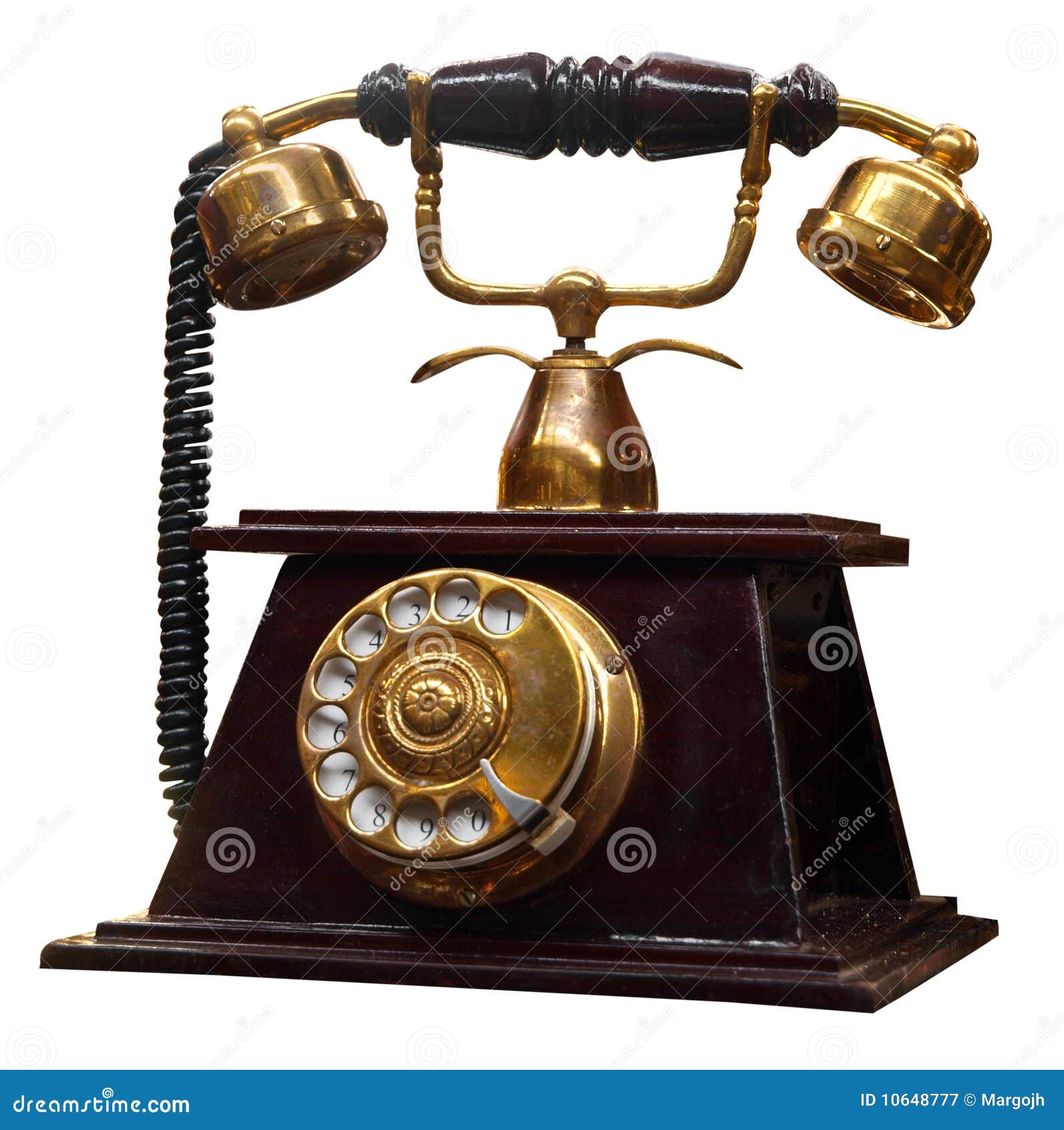 Teléfono de la antigüedad imagen de archivo. Imagen de receptor - 10648777