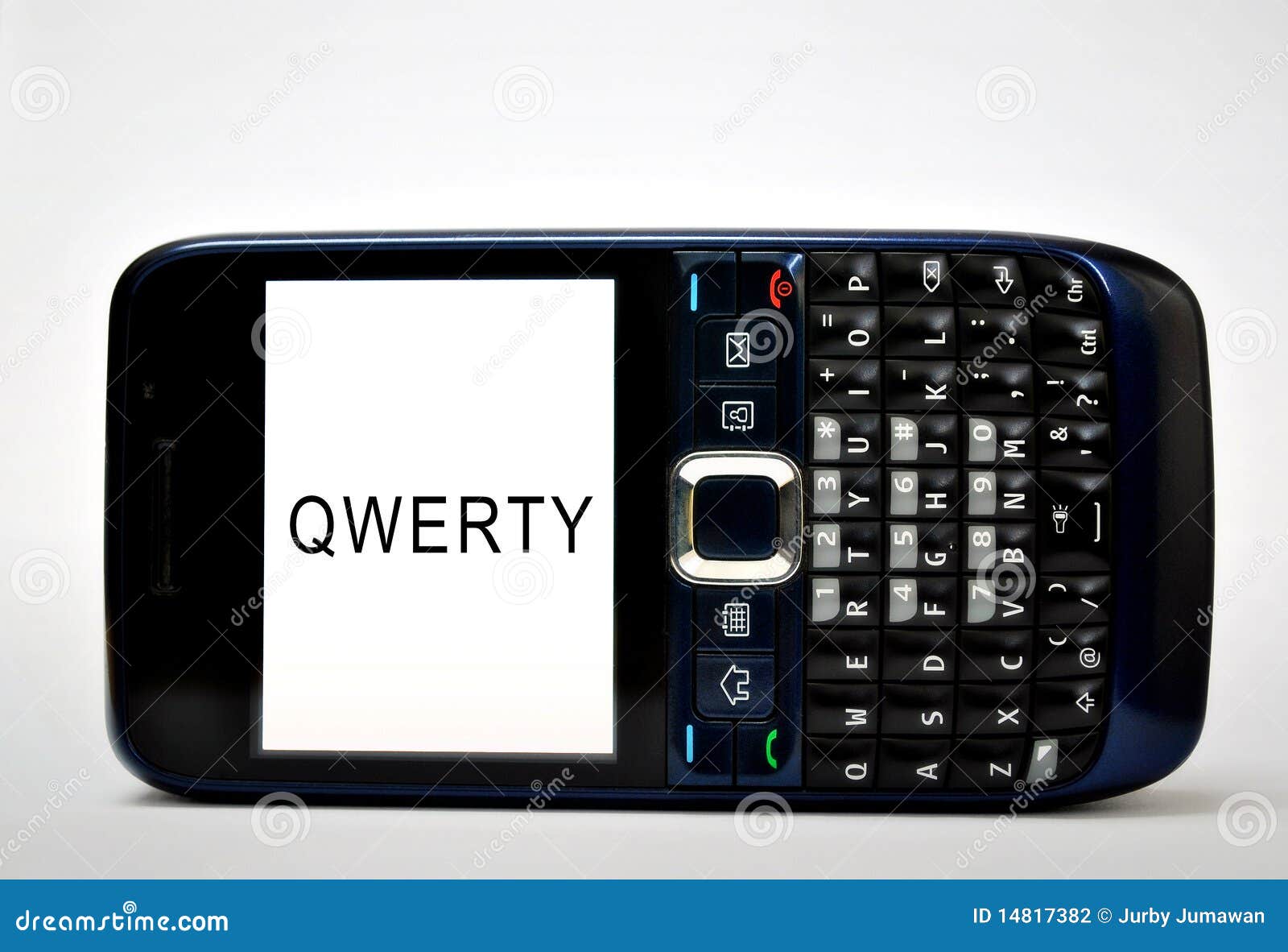 Teléfono móvil QWERTY foto de archivo. Imagen de carrera - 14817382