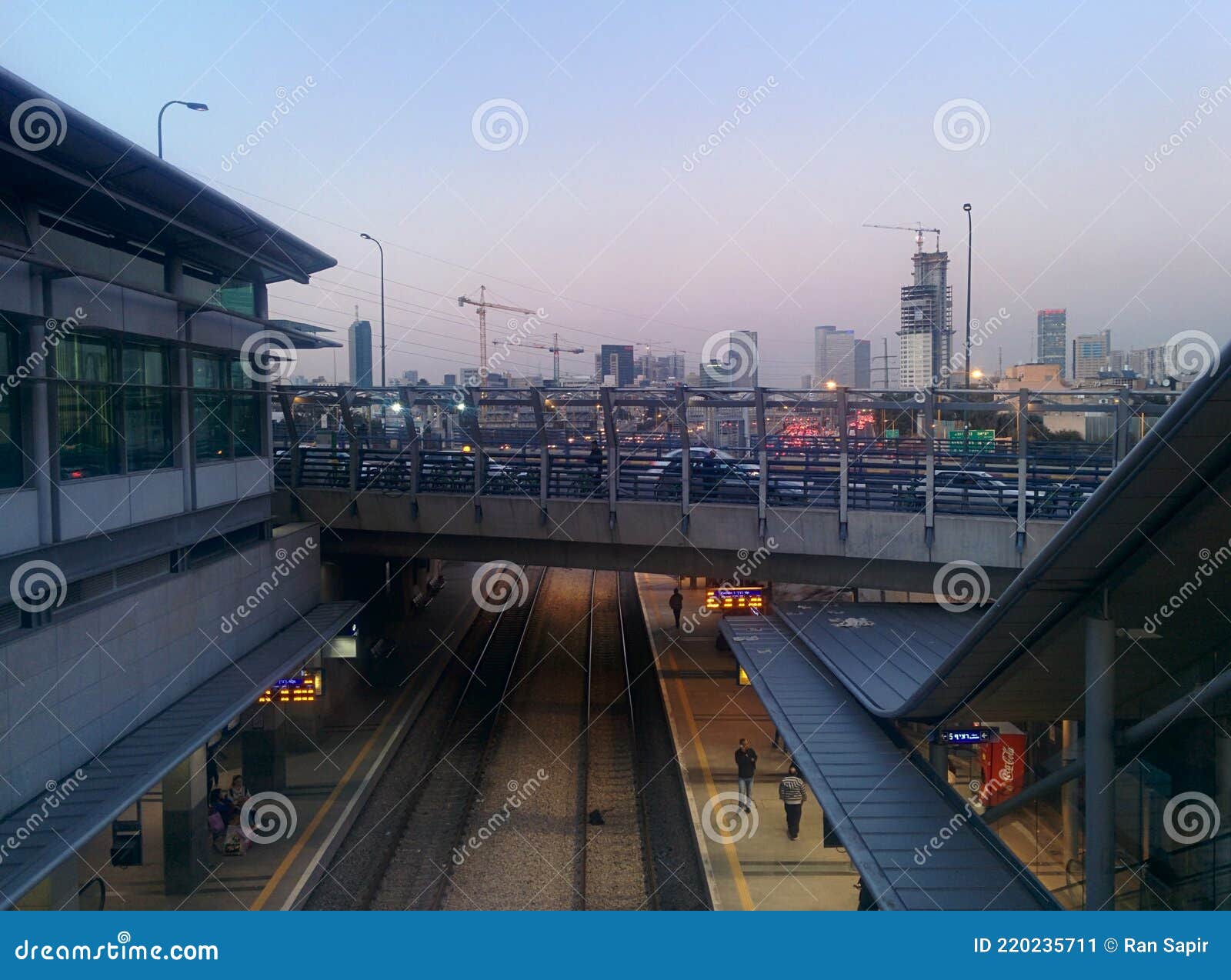 Tel Aviv Downtown Train Station Editorial Photo - Image of lights ...