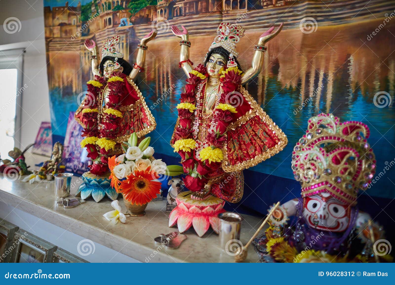 The Altar From Hare Krishna And Dities `Krishna Balarama` Royalty-Free ...